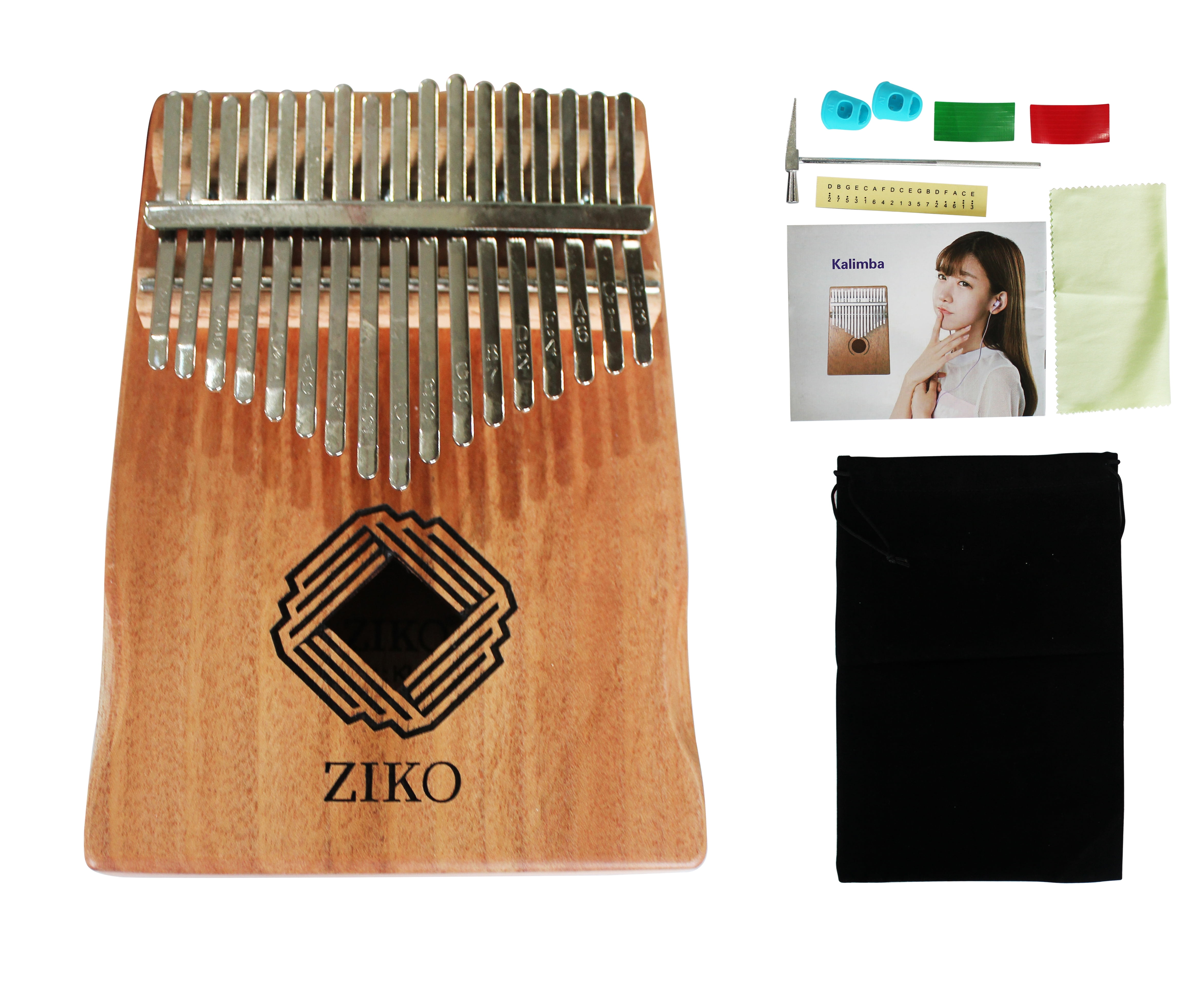 Ziko Kalimba Thumb Piano 17 Key Carlimba Thumb Piano KL-10A Portable ...