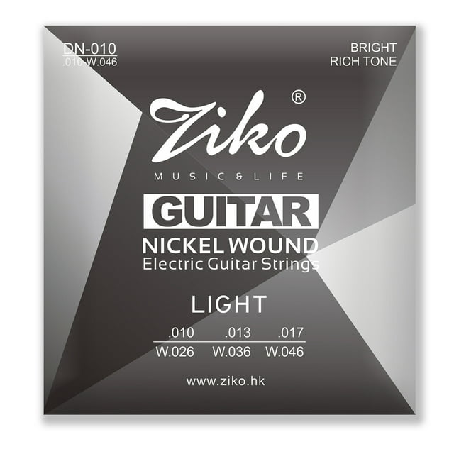 Ziko Nickel Electric Guitar Strings 10-46 Hex High-Cabron Steel DN-010 - Walmart.com