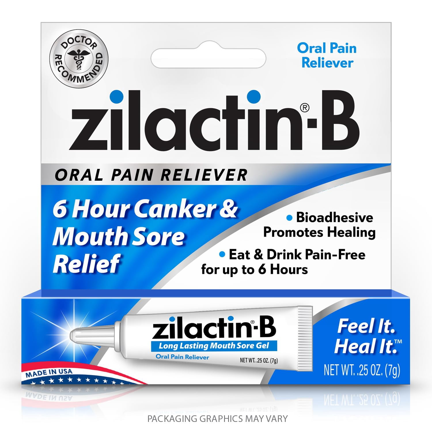 Zilactin-B Fast Acting Canker Sore Treatment - Long Lasting Protection ...