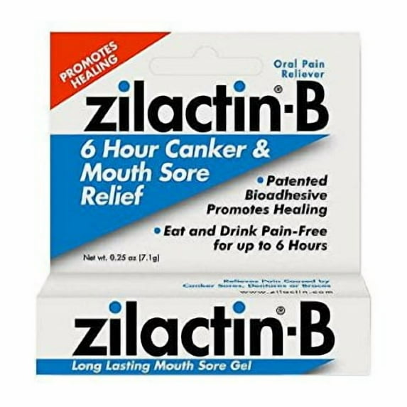 Zilactin B Long Lasting Mouth Sore Gel - 0.25 Oz(pack of 2) HSA/FSA ...