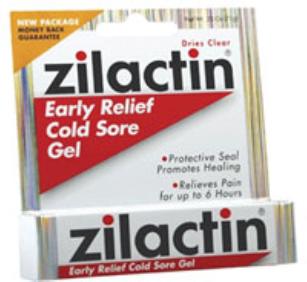 Zilactin Cold Sore Gel, Medicated Gel 0.25 oz (Pack of 2) - Walmart.com