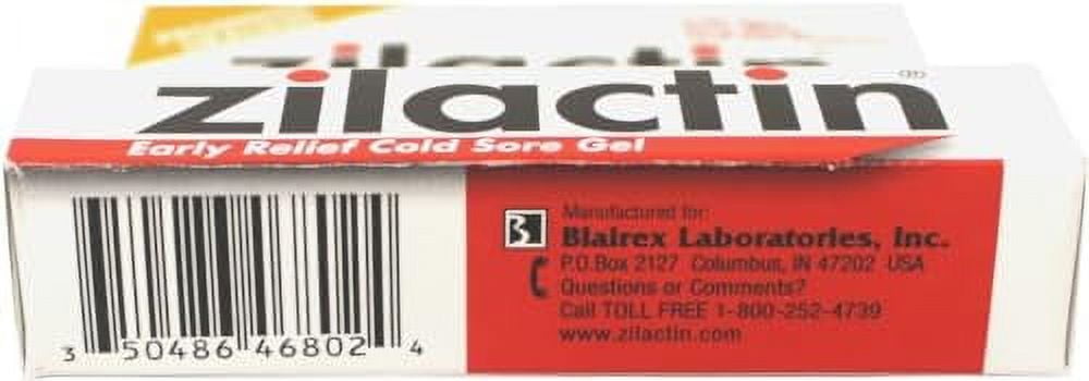Zilactin Cold Sore Relief Gel - .25 oz (7.1 g), Pack of 4 - Walmart.com