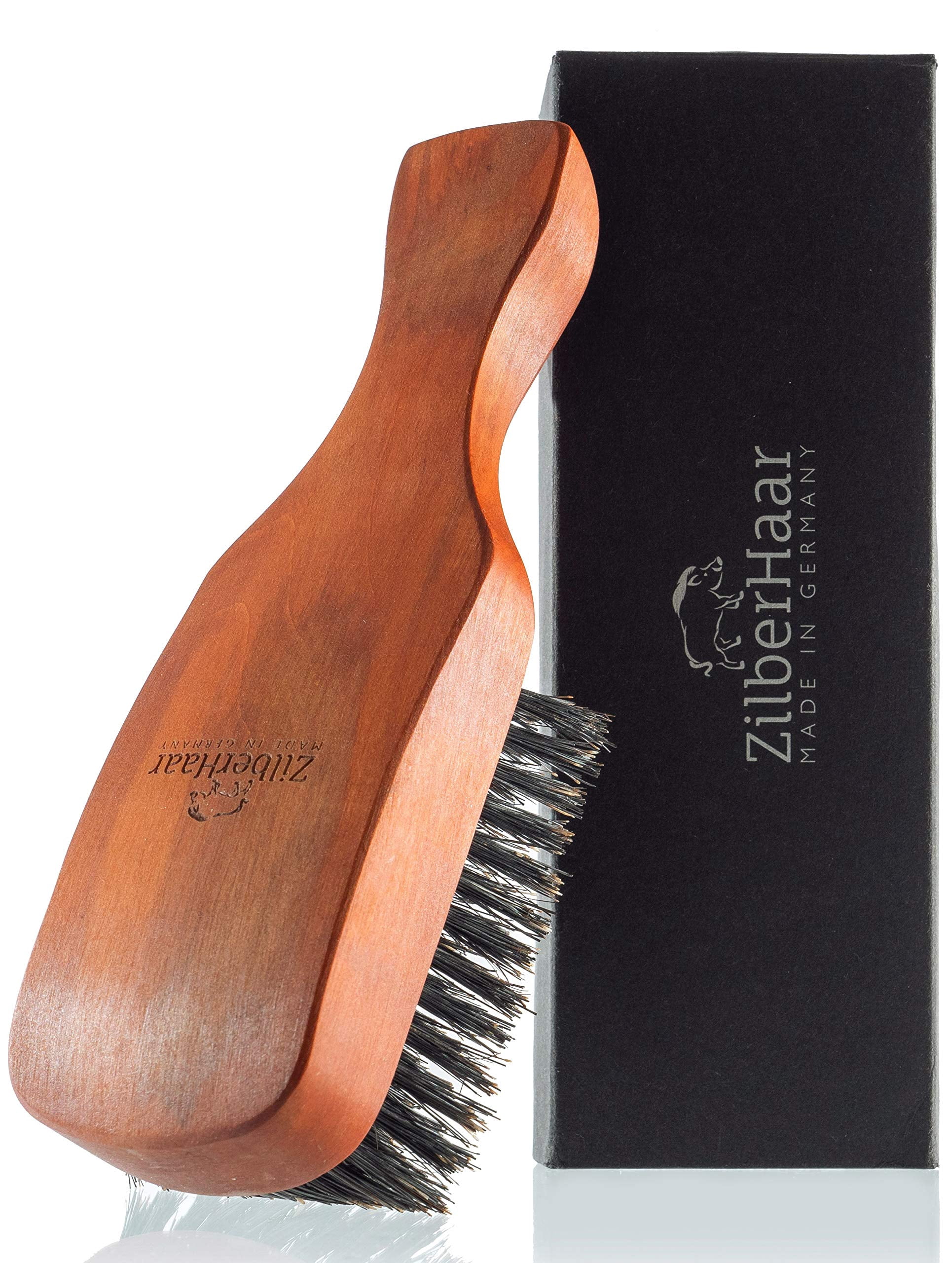 ZilberHaar Major Hair & Beard Brush for Men - Boar Bristles and ...