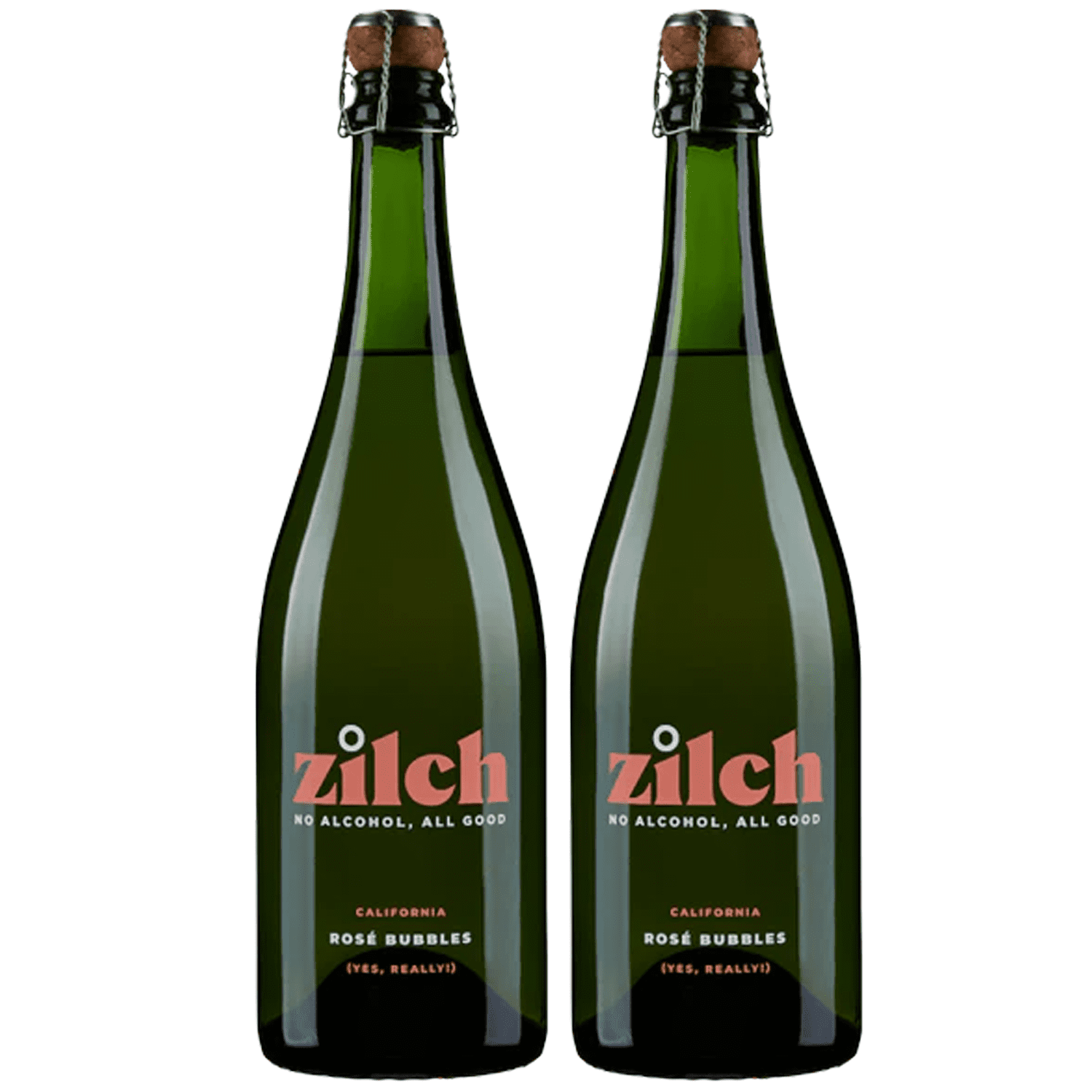 Zilch Alcohol-Free Rosé Bubbles: Premium Non-Alcoholic California ...