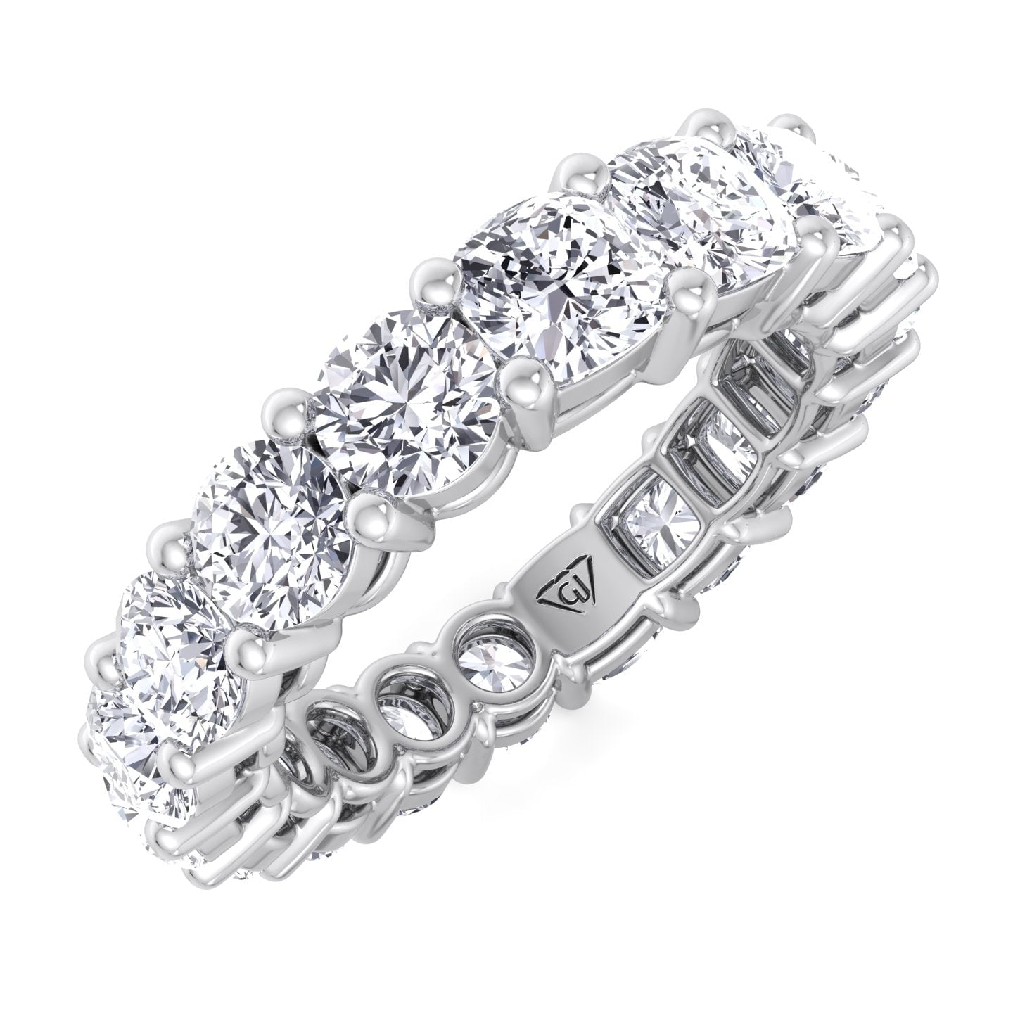 Zilda - Double Shape Diamond Eternity Band (Round & Asscher) - Walmart.com