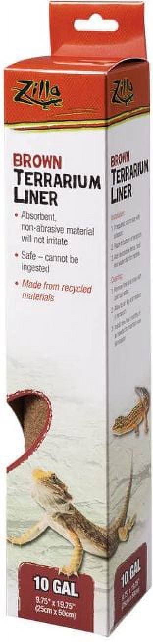 Zilla Brown Terrarium Liner [Reptile, Cage Carpets] 10 Gallon Tanks ...