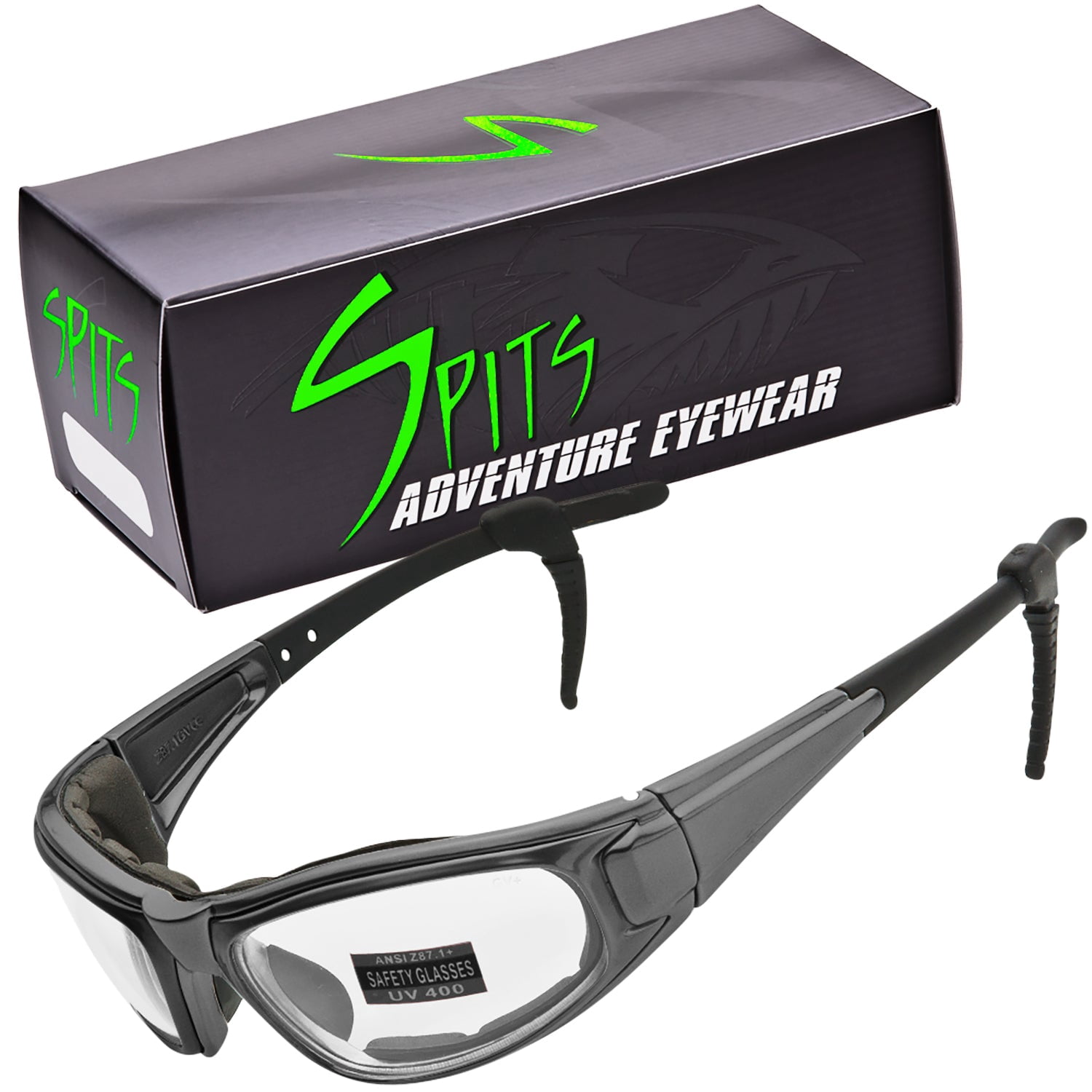 Zilla Foam Padded Safety Rated Motorcycle Eyewear Frame Color: Black ...