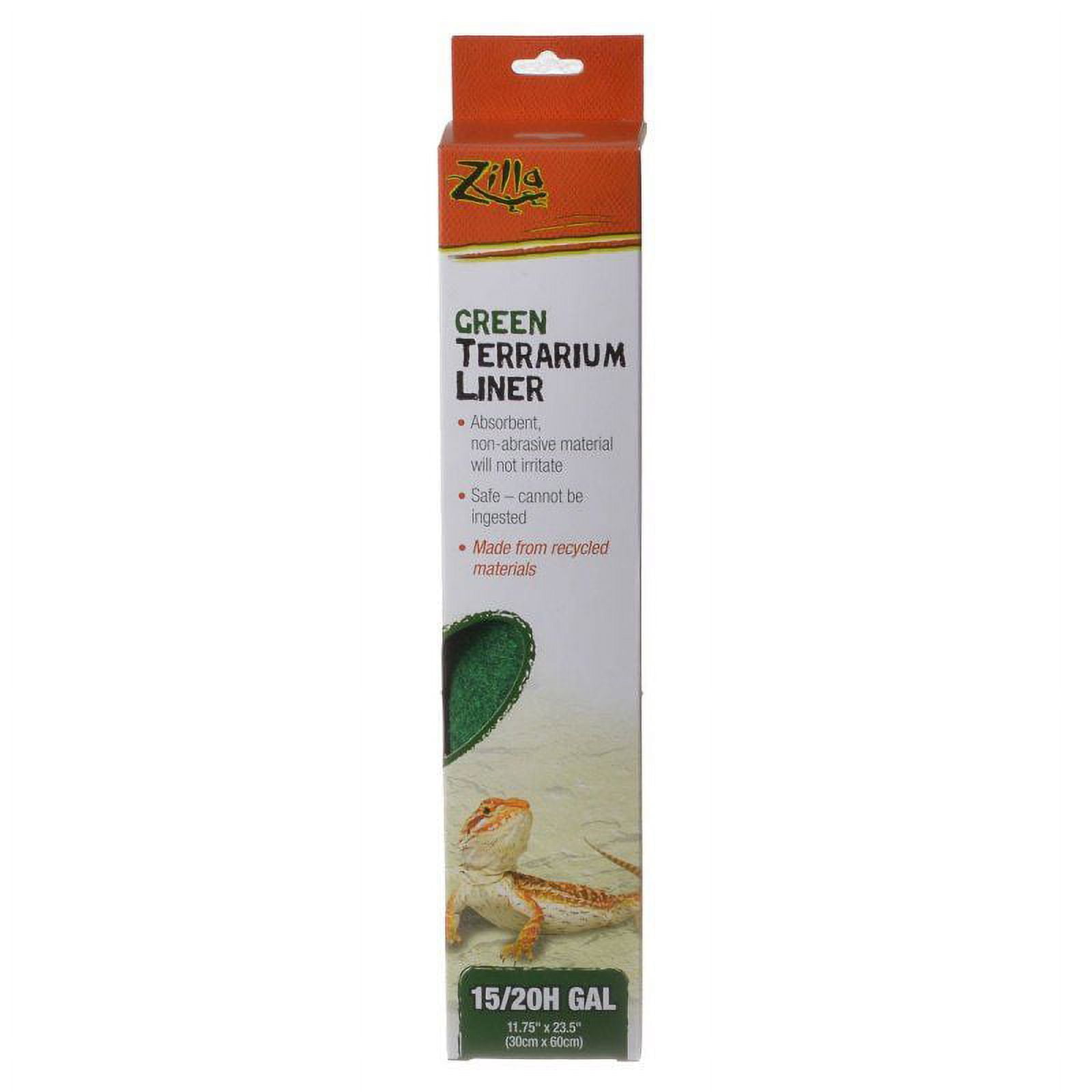 Zilla Green Terrarium Liner [Reptile, Cage Carpets] 15/20H Gallon Tanks ...
