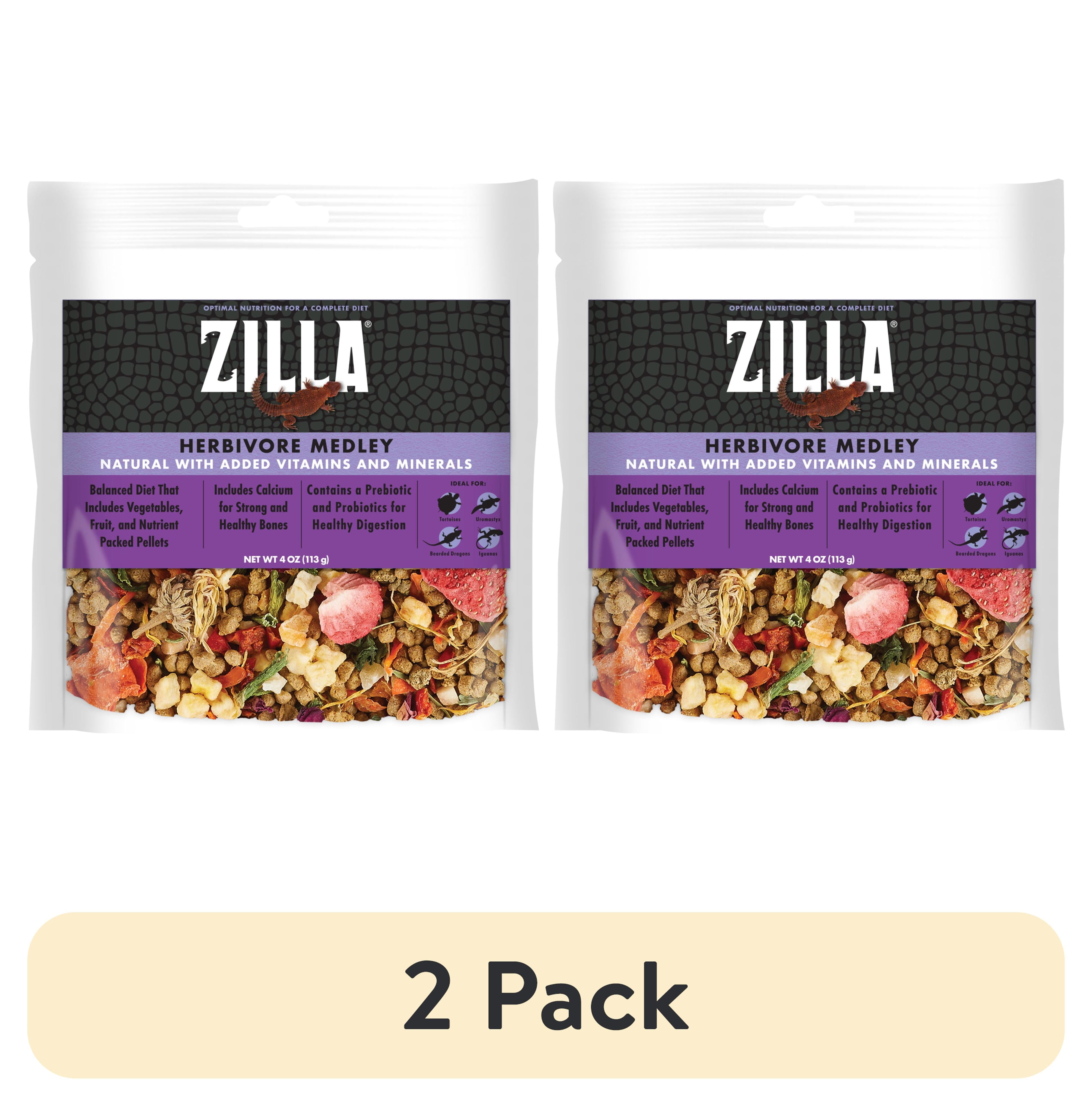 (2 pack) Zilla Herbivore Medley Complete Reptile Diet, 4 Ounces - Walmart.com