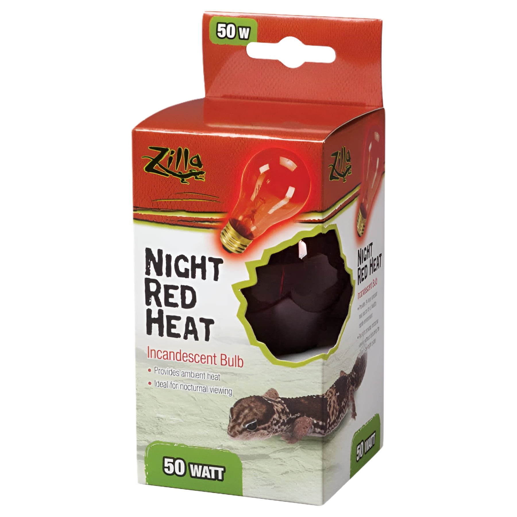 Zilla Night Red Incandescent Heat Bulb, 50 Watt - Walmart.com