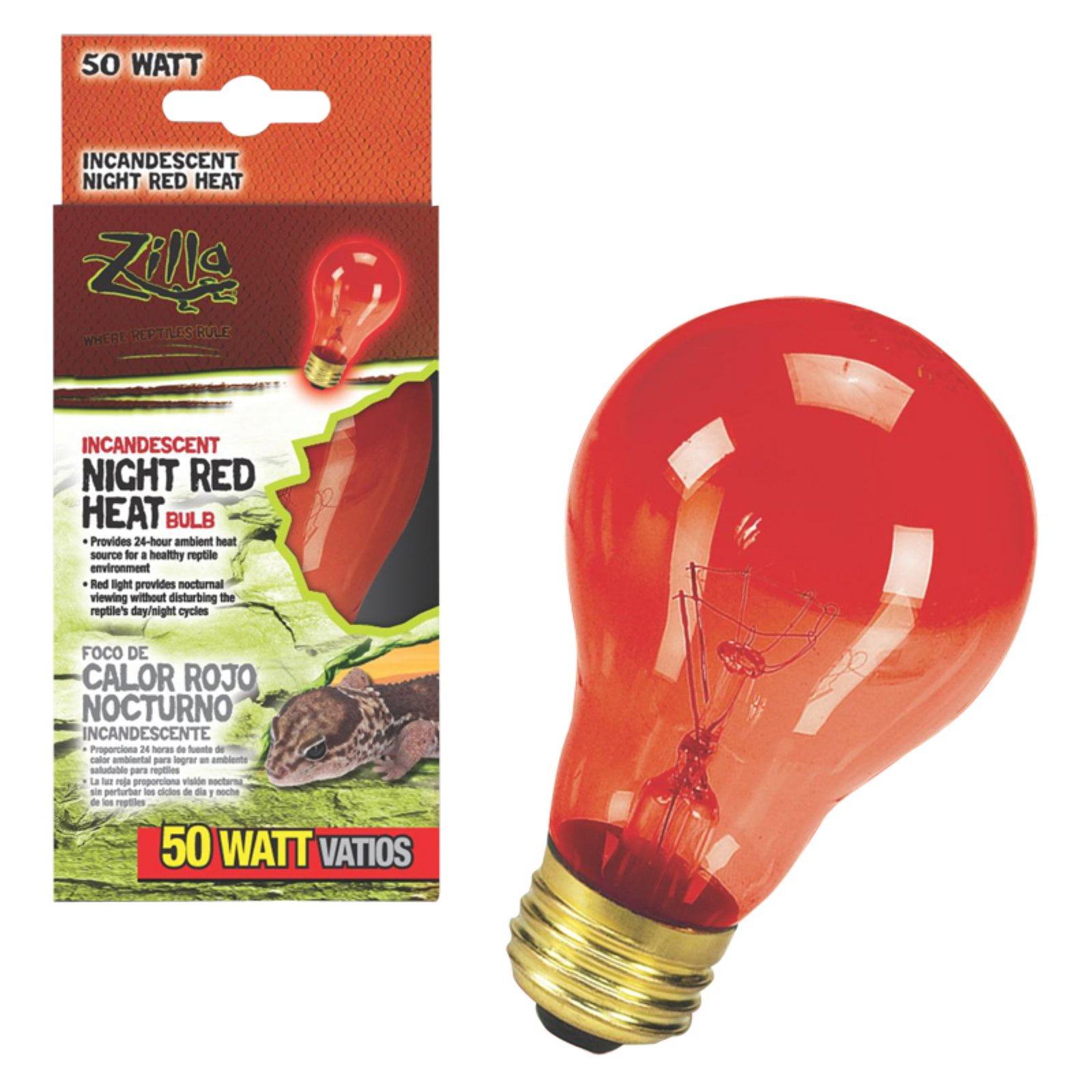 Zilla Incandescent Night Red Heat Bulb for Reptiles - Walmart.com