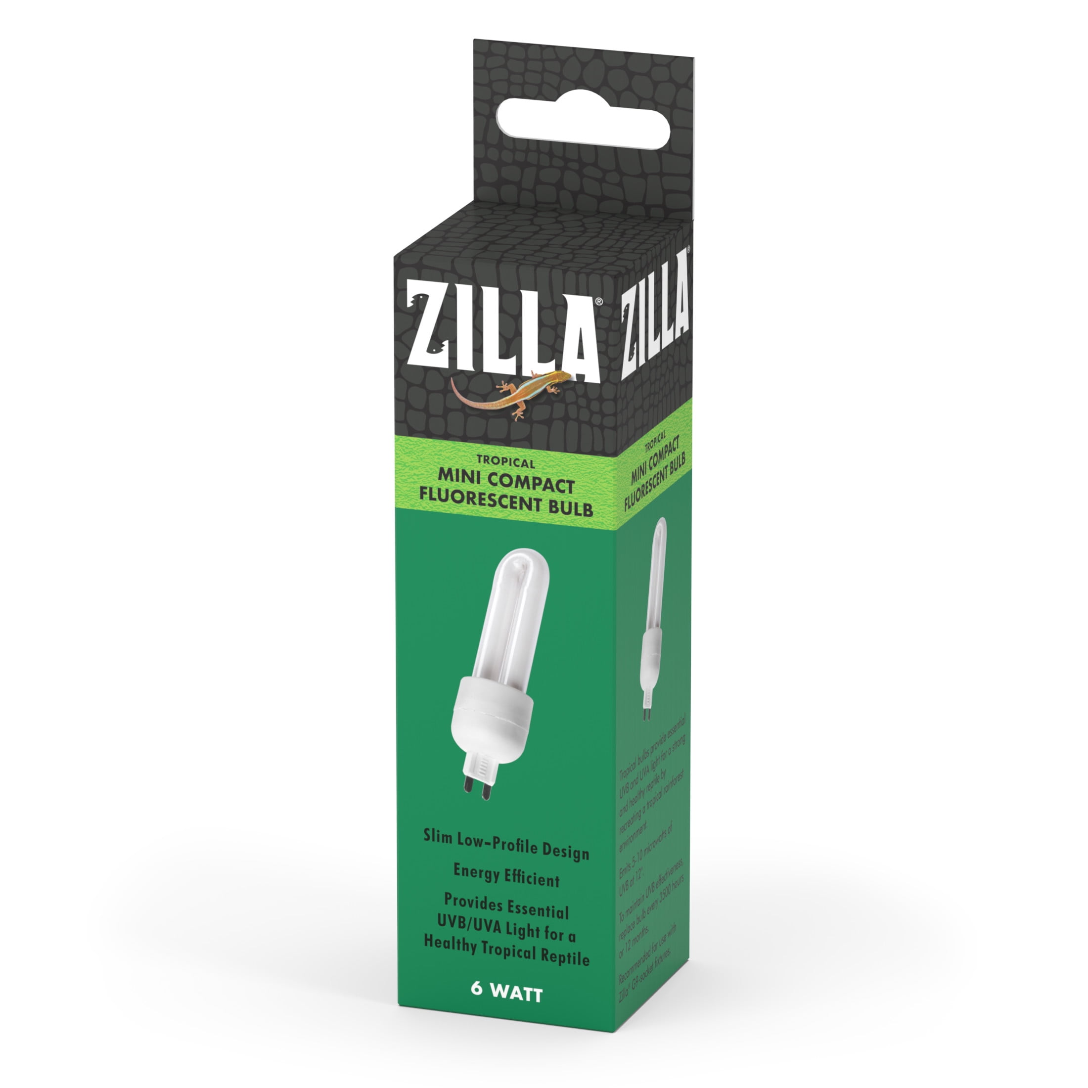 Zilla Mini Compact 6W UVB/UVA Reptile Bulb, Tropical, Easy Care, 0.15 lb - Walmart.com