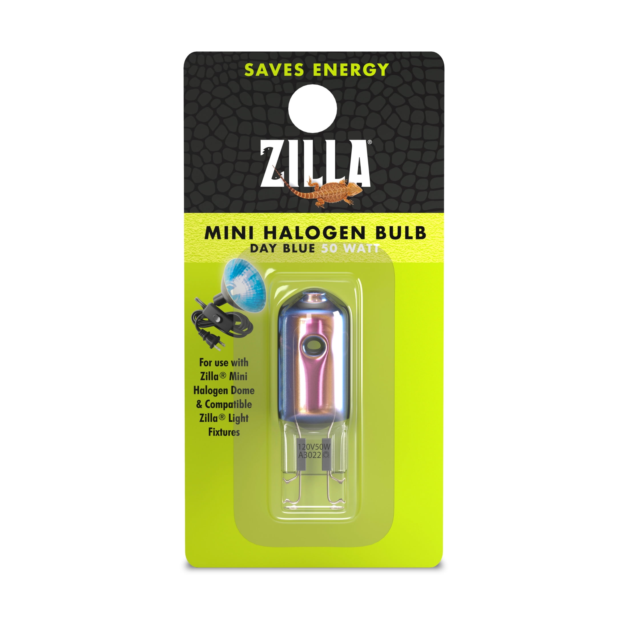 Zilla Mini Halogen Bulb Day Blue 50 Watt - Walmart.com