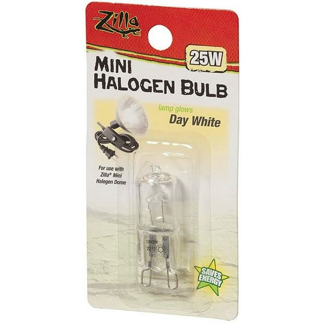 Zilla Mini Halogen Bulb - White [Reptile, Lighting Incandescent] 25W ...