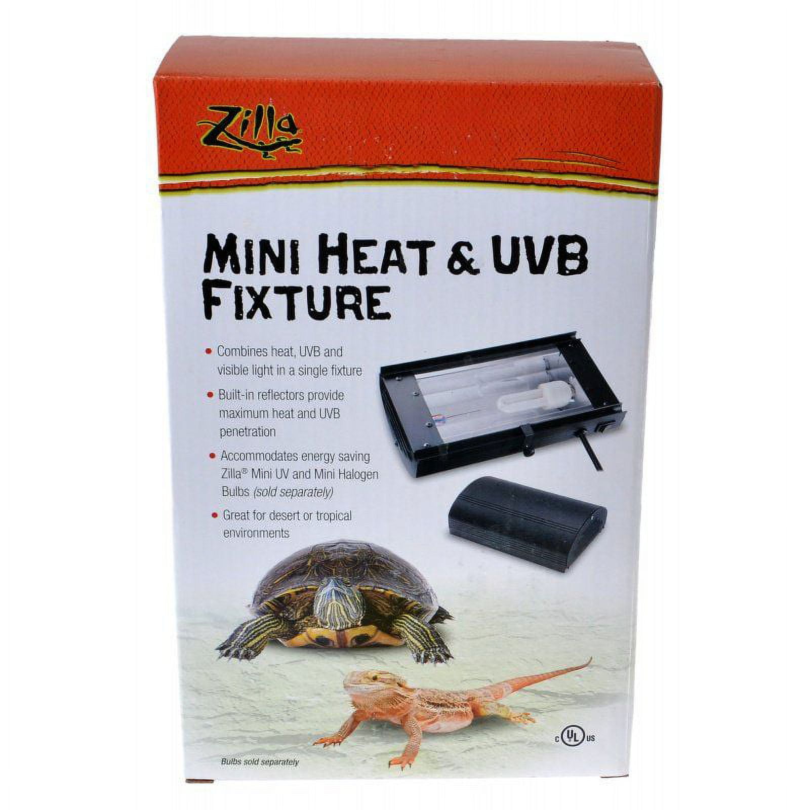 Zilla Mini Heat & UVB Fixture [Reptile, Lighting Fluorescent] 1 Pack ...