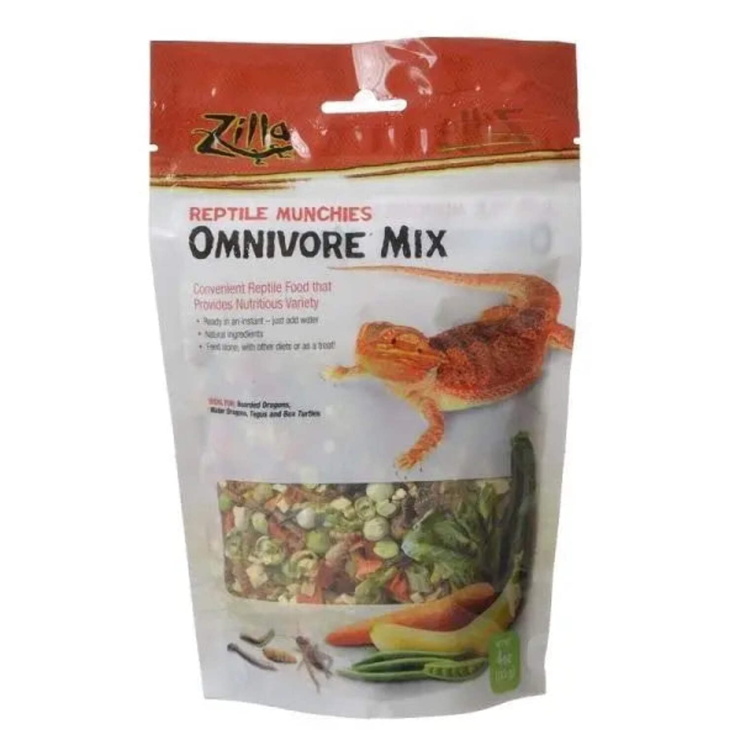 Zilla Reptile Munchies Omnivore Nutritional Mix Lizard Food 3-Pack ...
