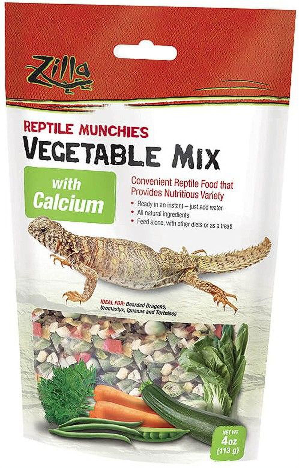 Zilla Reptile Munchies - Freeze Dried Vegetable Mix with Calcium for ...