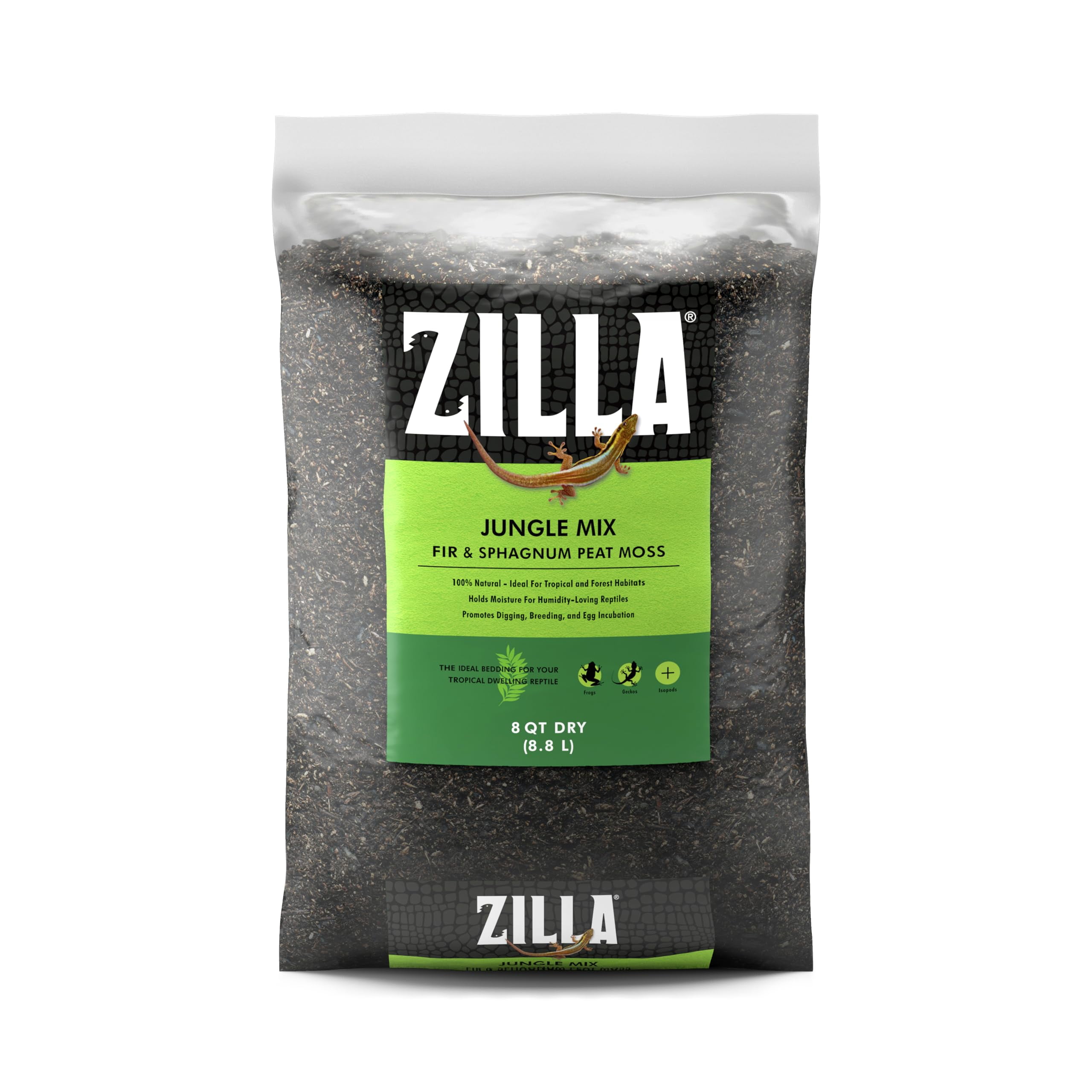 Zilla Reptile Terrarium Bedding Substrate Jungle AIS1 Mix, 8 Quart ...