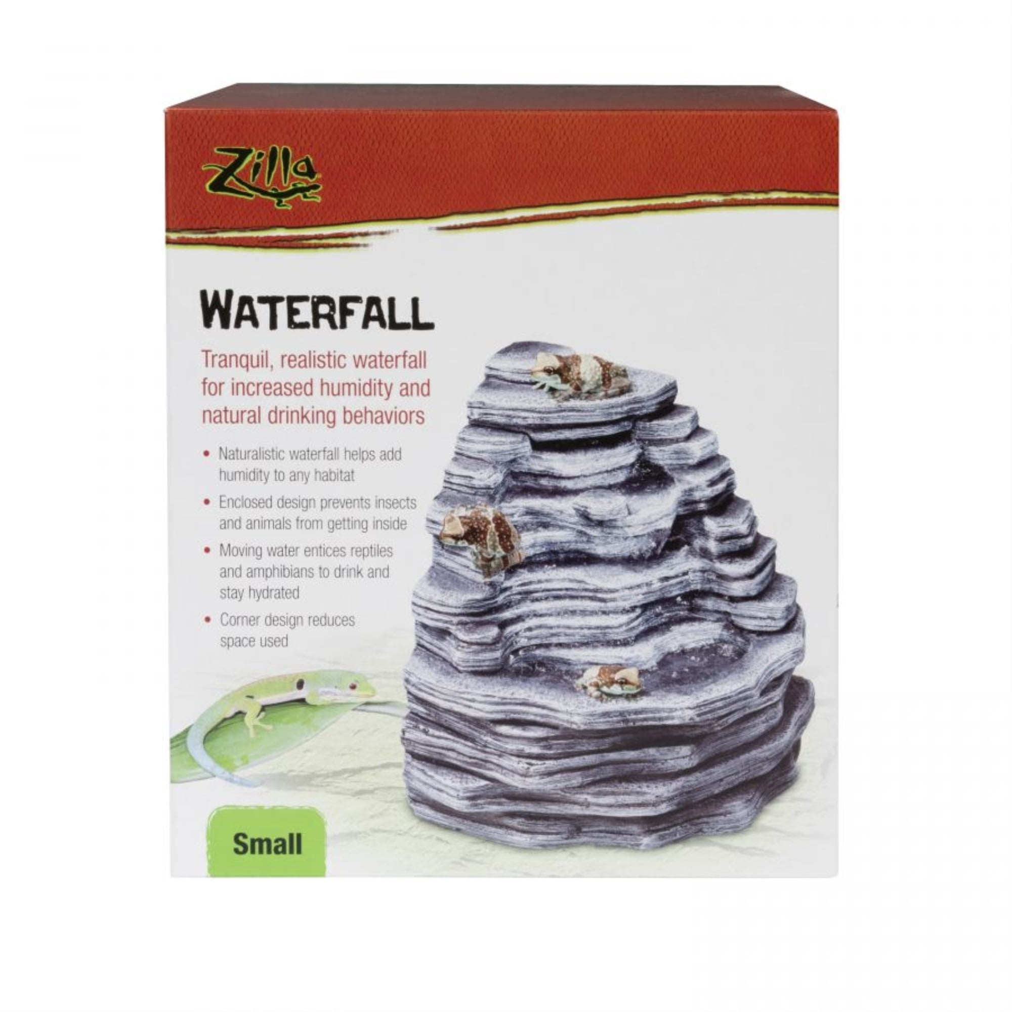 Zilla Small Waterfall for Reptiles - Lizard Habitat Decor & Pet Tank ...