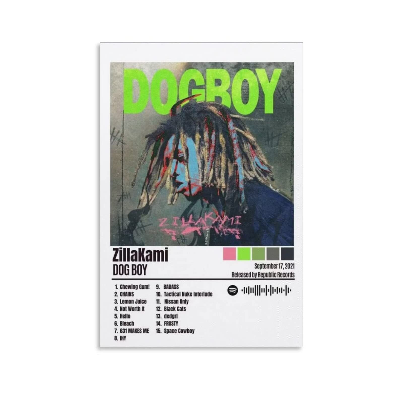 Zillakami Dog Boy ZillaKami Canvas Poster Bedroom Decoration Landscape ...