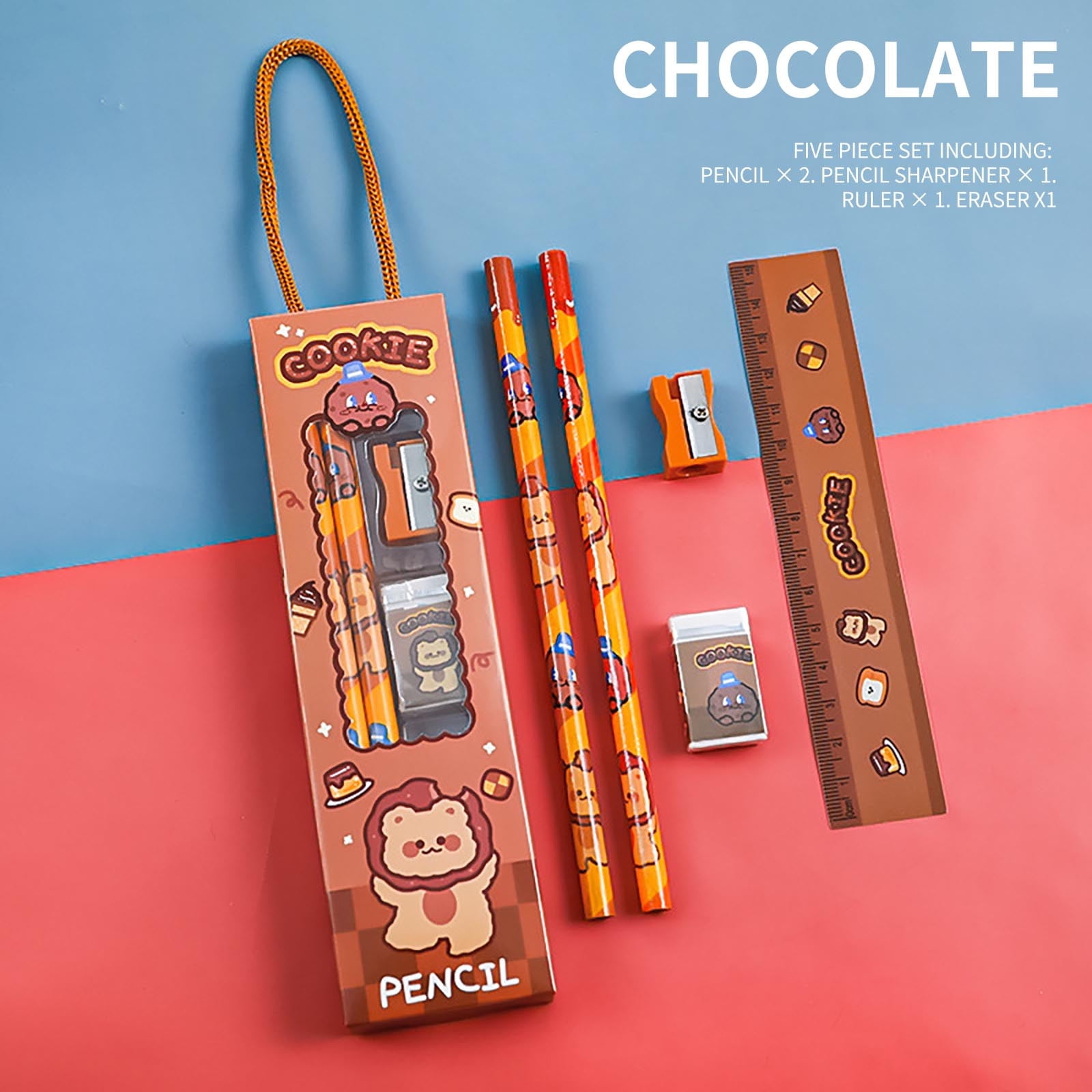 Ziloco Cute Pens On Clearance Cartoon Boxed Five Piece Student Suit ...