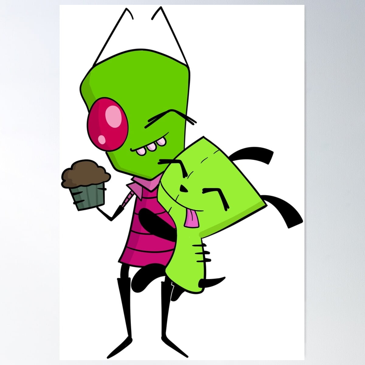 Zim And Gir Poster Wall Art, Modern Wall Decor For Living Room Bedroom ...