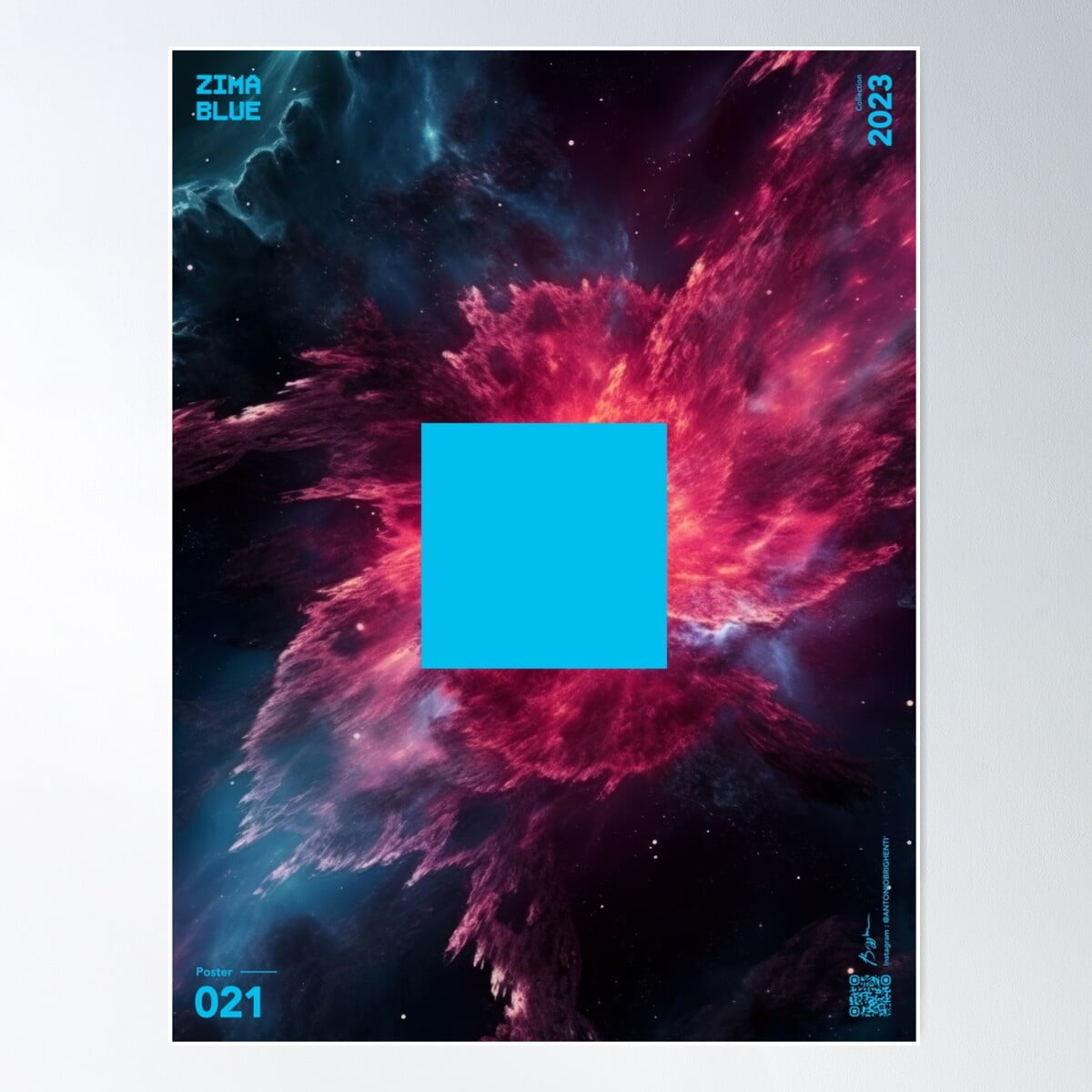 Zima Blue Poster N° 021 Poster Wall Art, Modern Wall Decor For Living ...