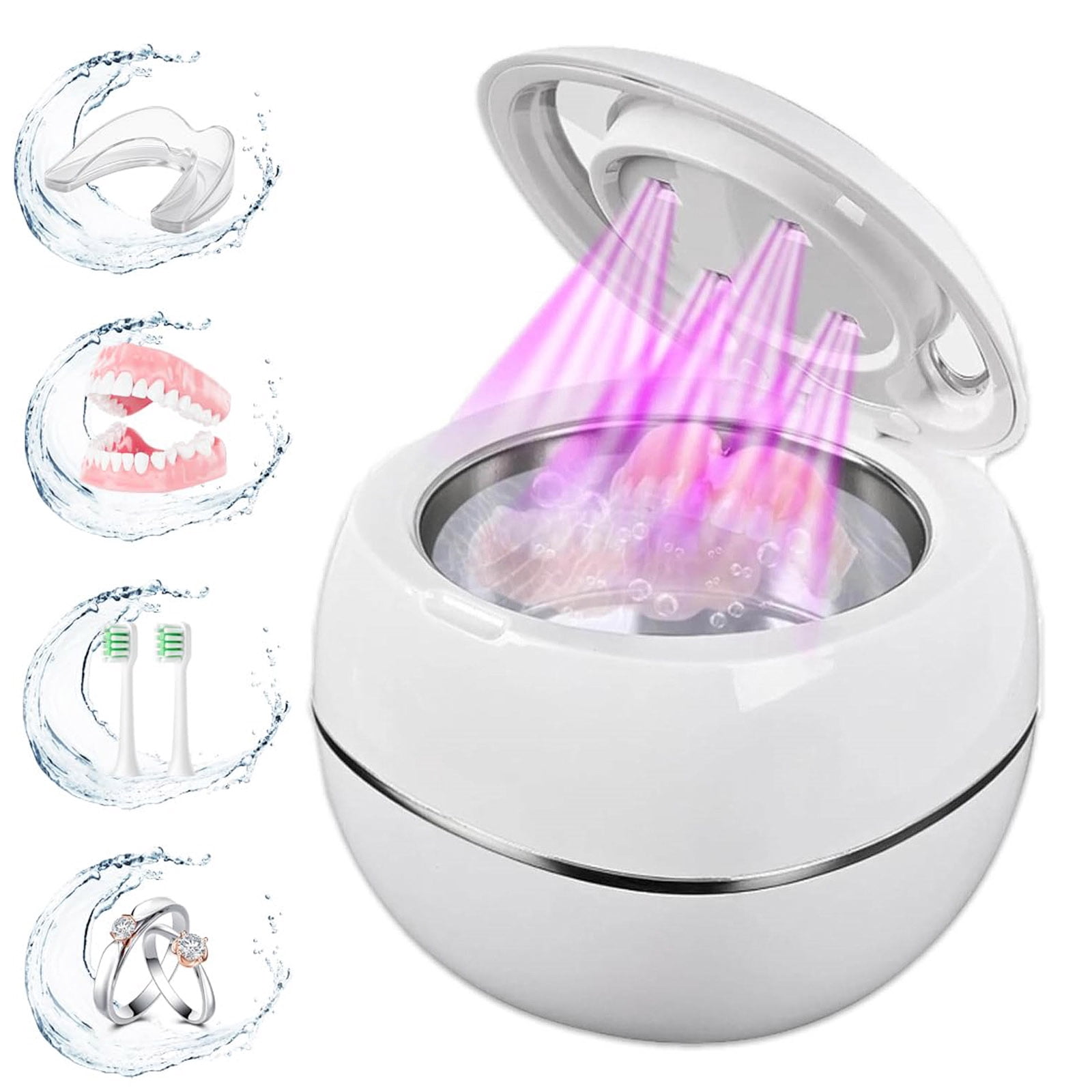 Zima Dental Pod Ultrasonic Cleaner For Retainers,42Khz Denture Cleaner ...