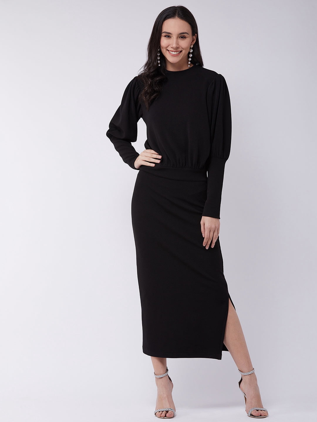 Zima Leto Women's Leg 'O' Mutton Fitted Dress - Walmart.com