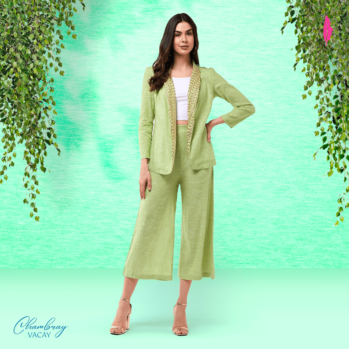Zima Leto Women's Solid Pastel Blazer And Pant Set - Walmart.com