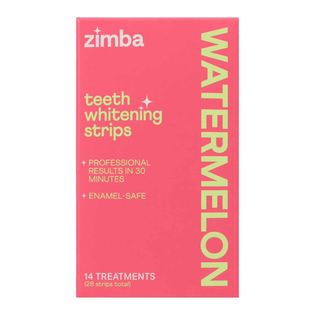 Zimba Watermelon Teeth Whitening Strips Enamel Safe Sensitive 28 Strips ...