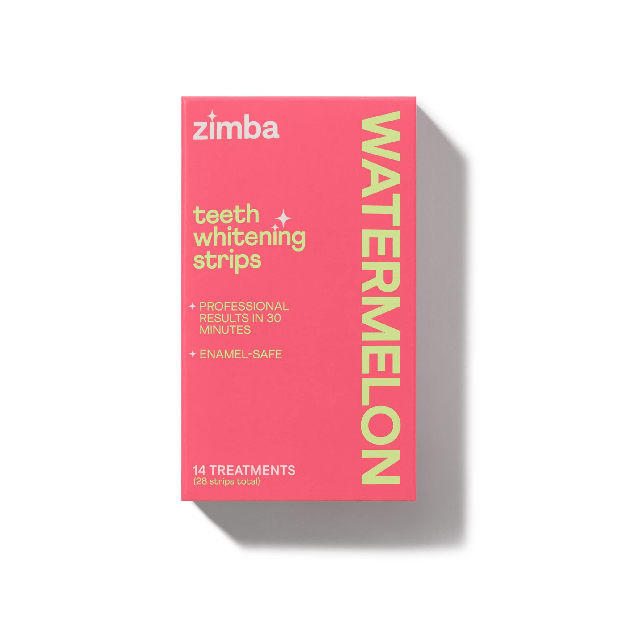 Zimba Watermelon Flavored Teeth Whitening Strips | Vegan, Enamel Safe ...