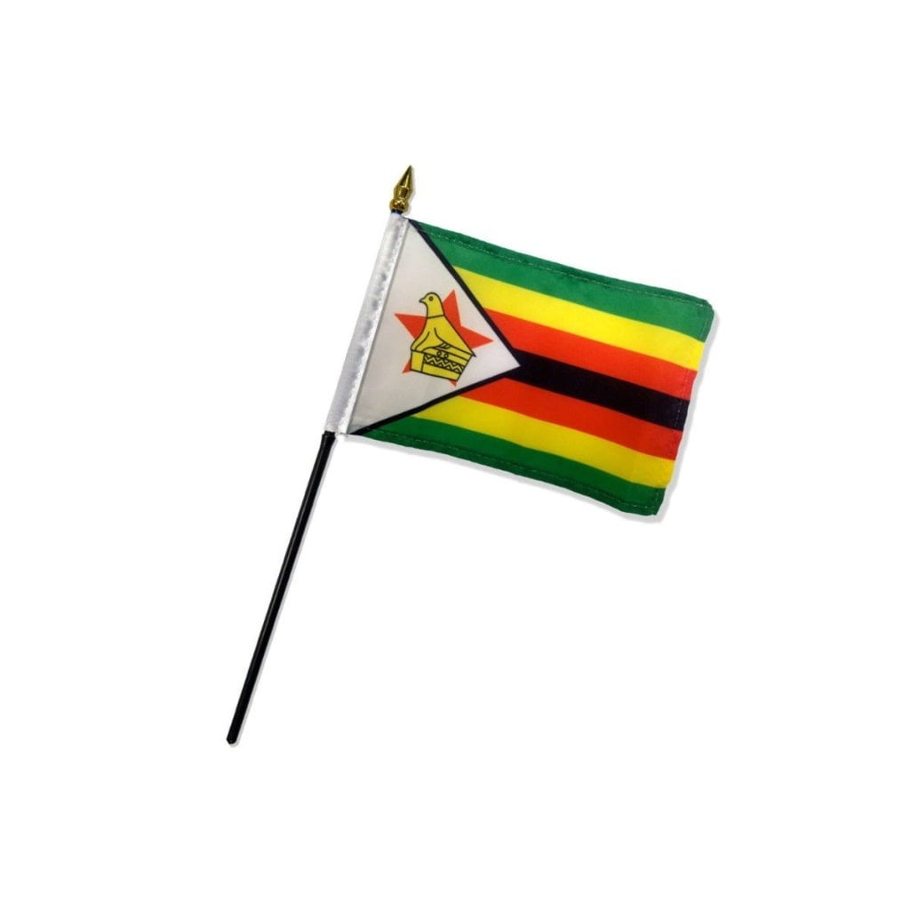 Zimbabwe 4x6in Stick Flag - Walmart.com