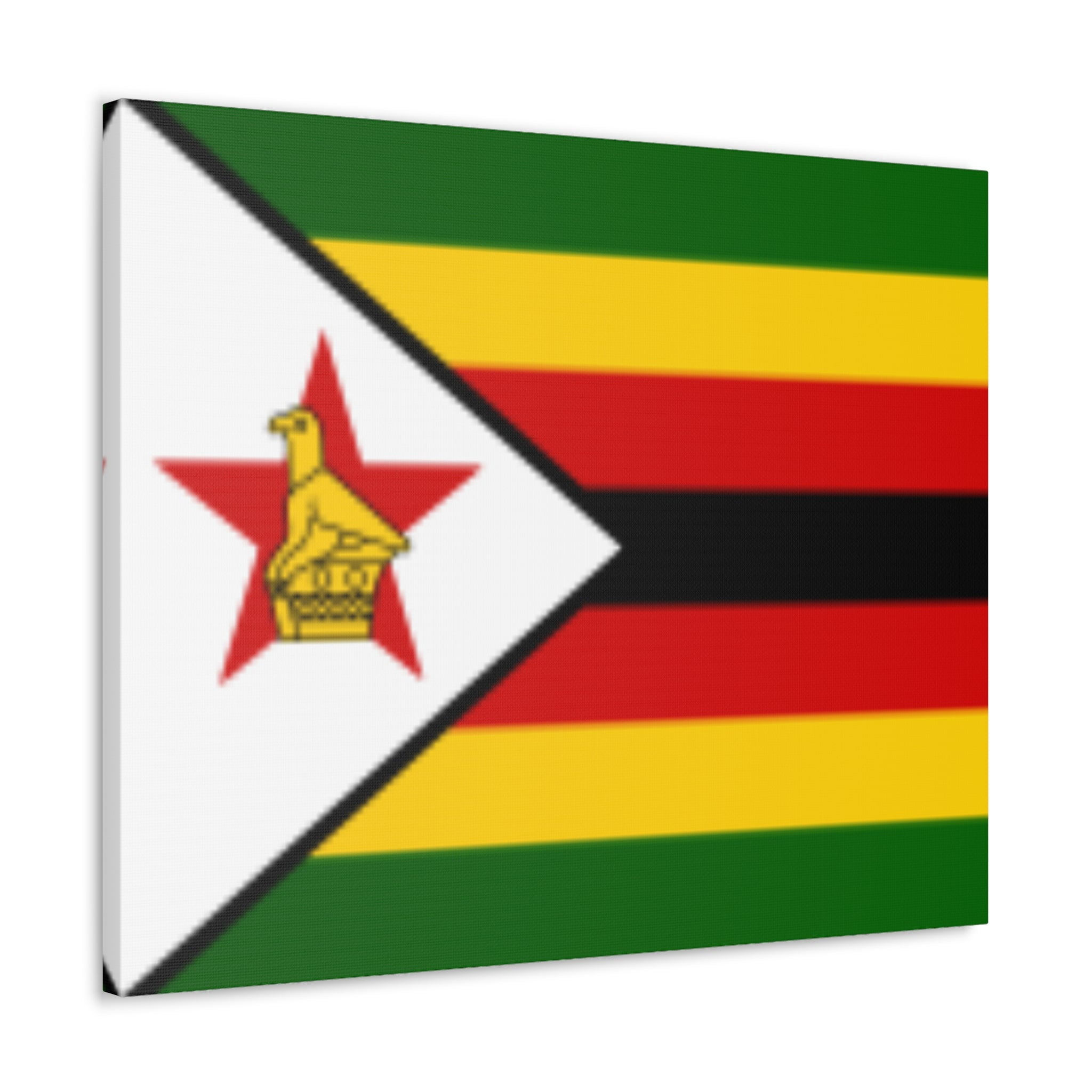 Zimbabwe Country Flag Canvas Vibrant Wall Art Unframed Home Decor ...