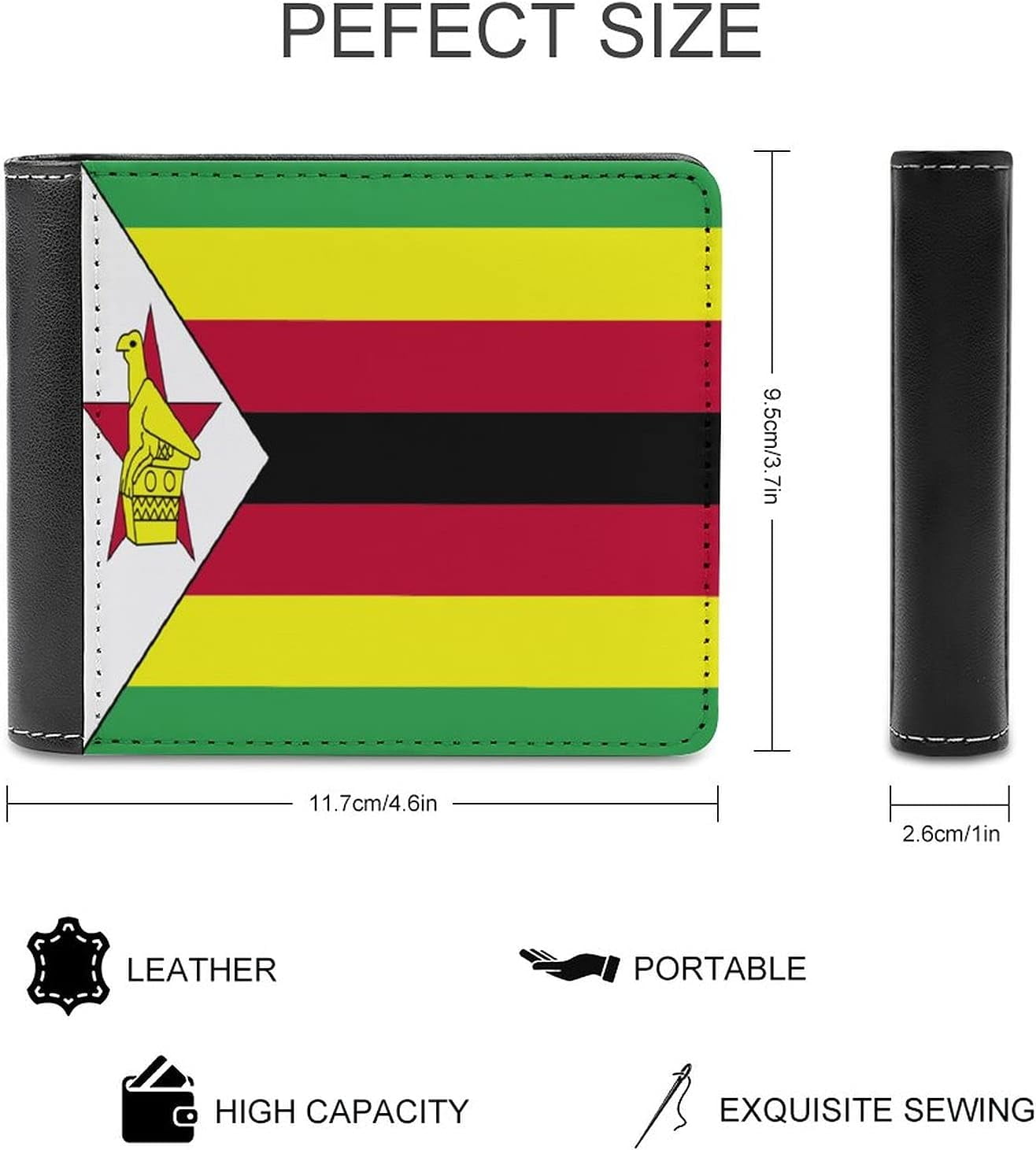 Zimbabwe Flag 2023 New Men'S Short Bi-Fold Wallet - Walmart.com