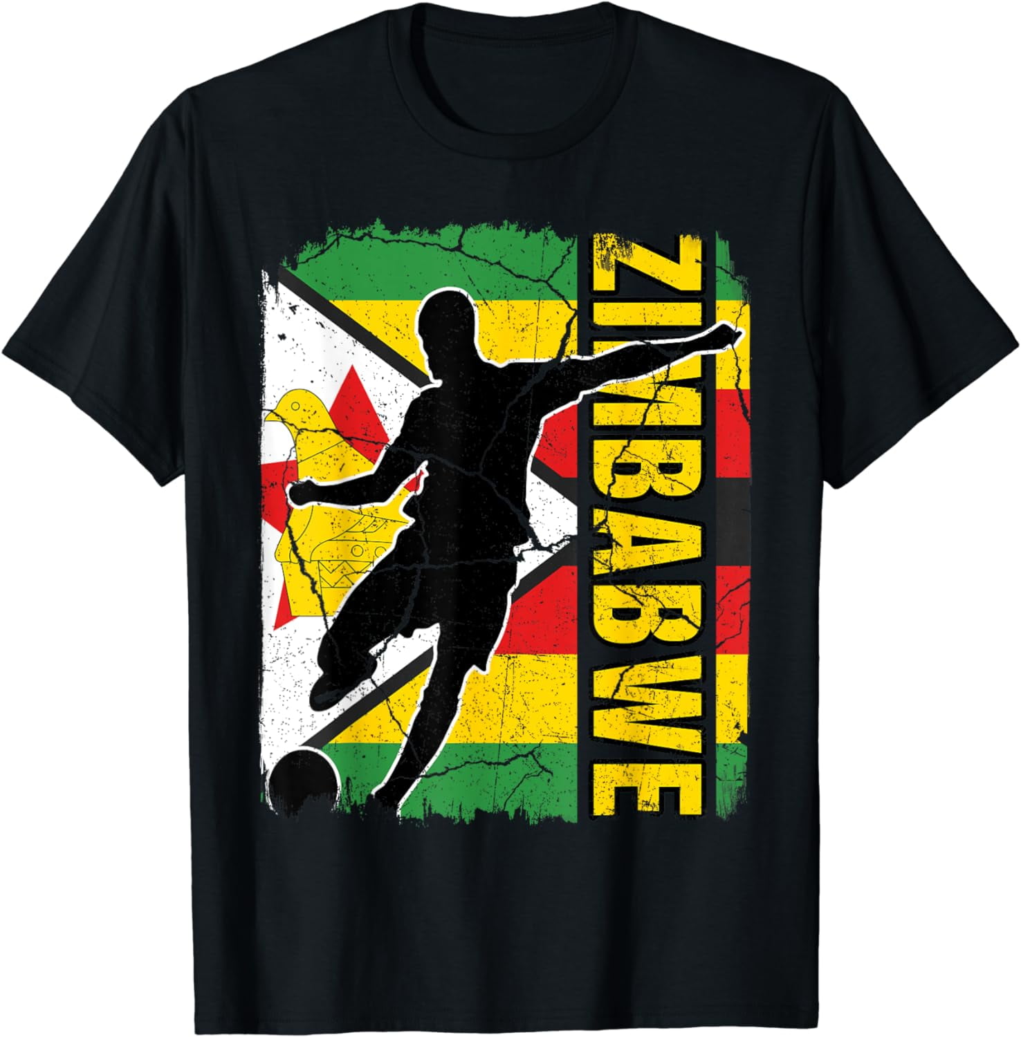 Zimbabwe Soccer Team Zimbabwean Flag Jersey Football Fans T-Shirt ...