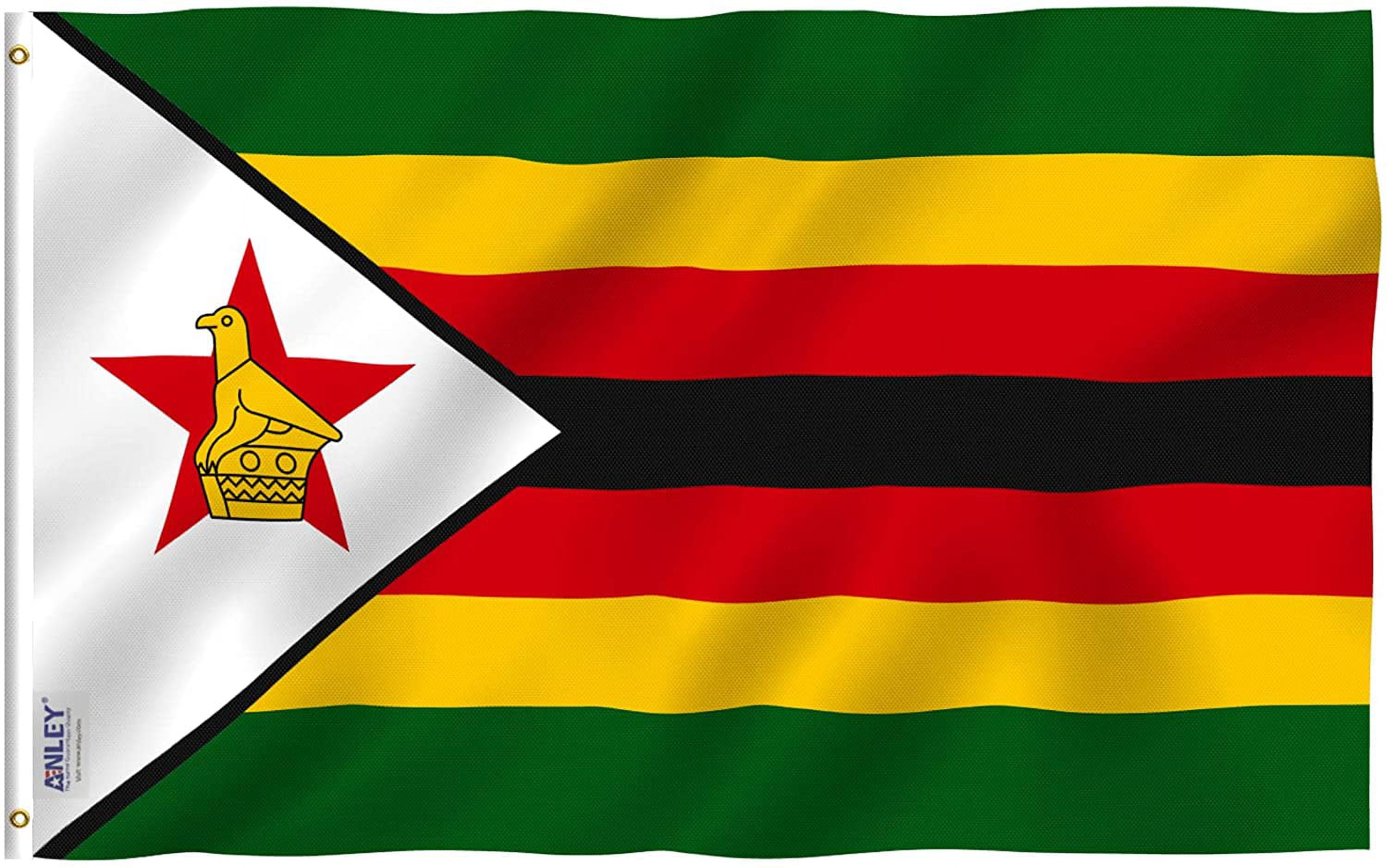 Zimbabwe flag - Vivid Color and Fade Proof - Zimbabwean Flags with Brass Grommets - Walmart.com
