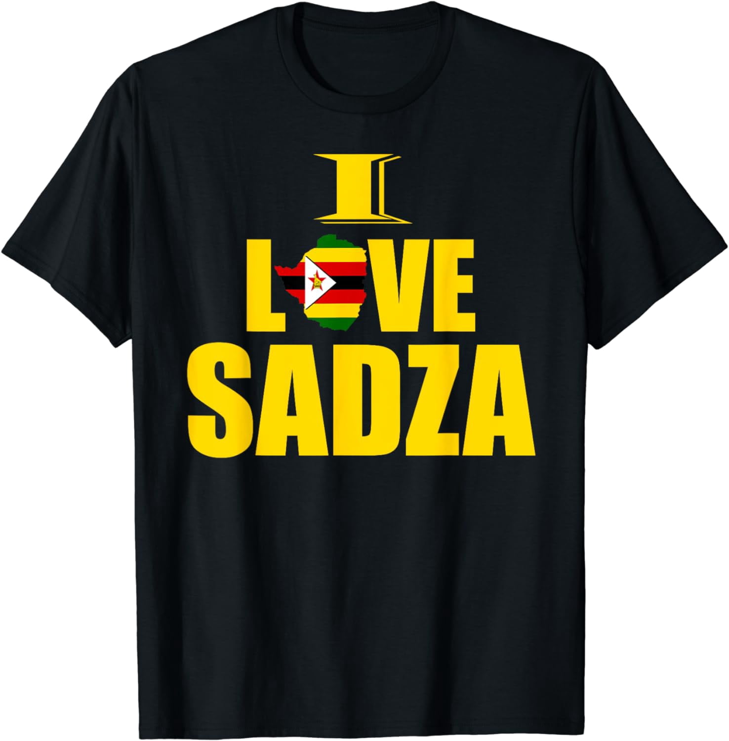Zimbabwean Food, I Love Sadza, Zimbabwe Map Flag T-Shirt - Walmart.com