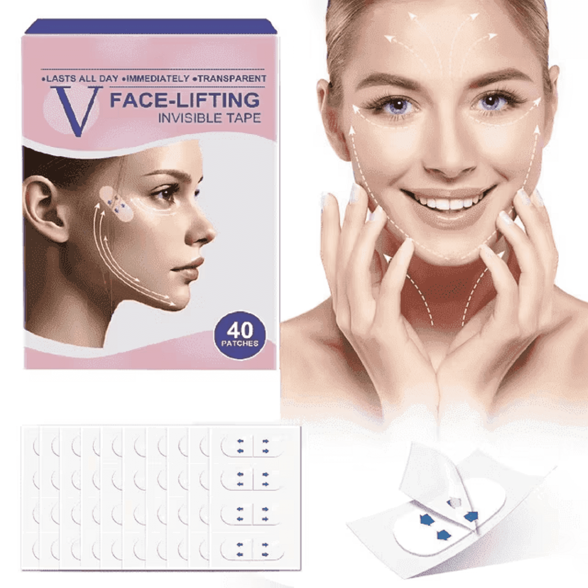 Zimeng Face Tape,Face Lift Tape Invisible Instant v-Shaped Face for ...