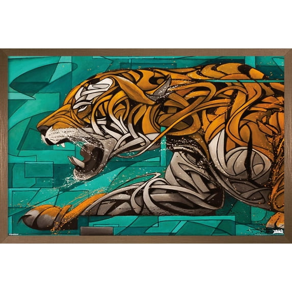Zimer - Concrete Jungle Wall Poster, 22.375" x 34" Framed - Walmart.com