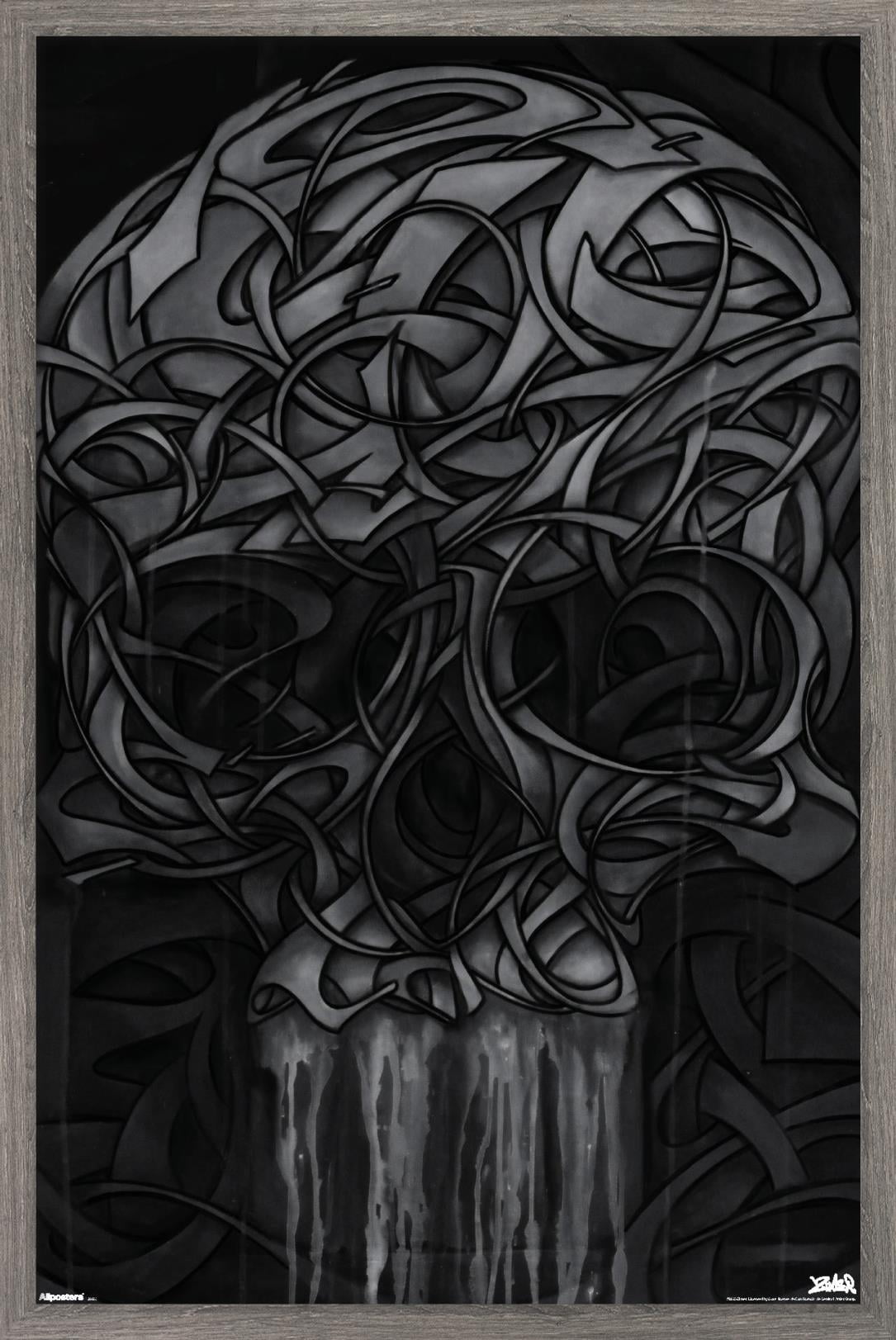 Zimer - Skull Wall Poster, 22.375" x 34" Framed - Walmart.com