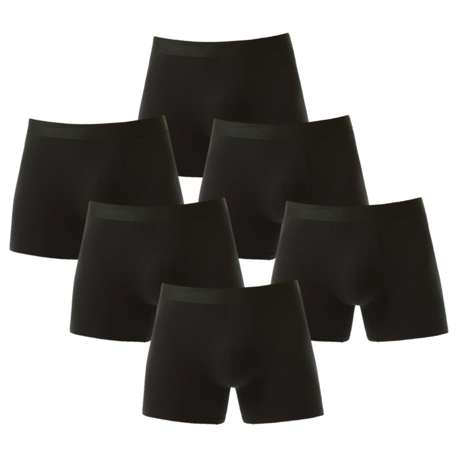 Zimjoy 6 Pack Boxer Briefs for Men Pack Big and Tall L-5XL Mens Boxer ...