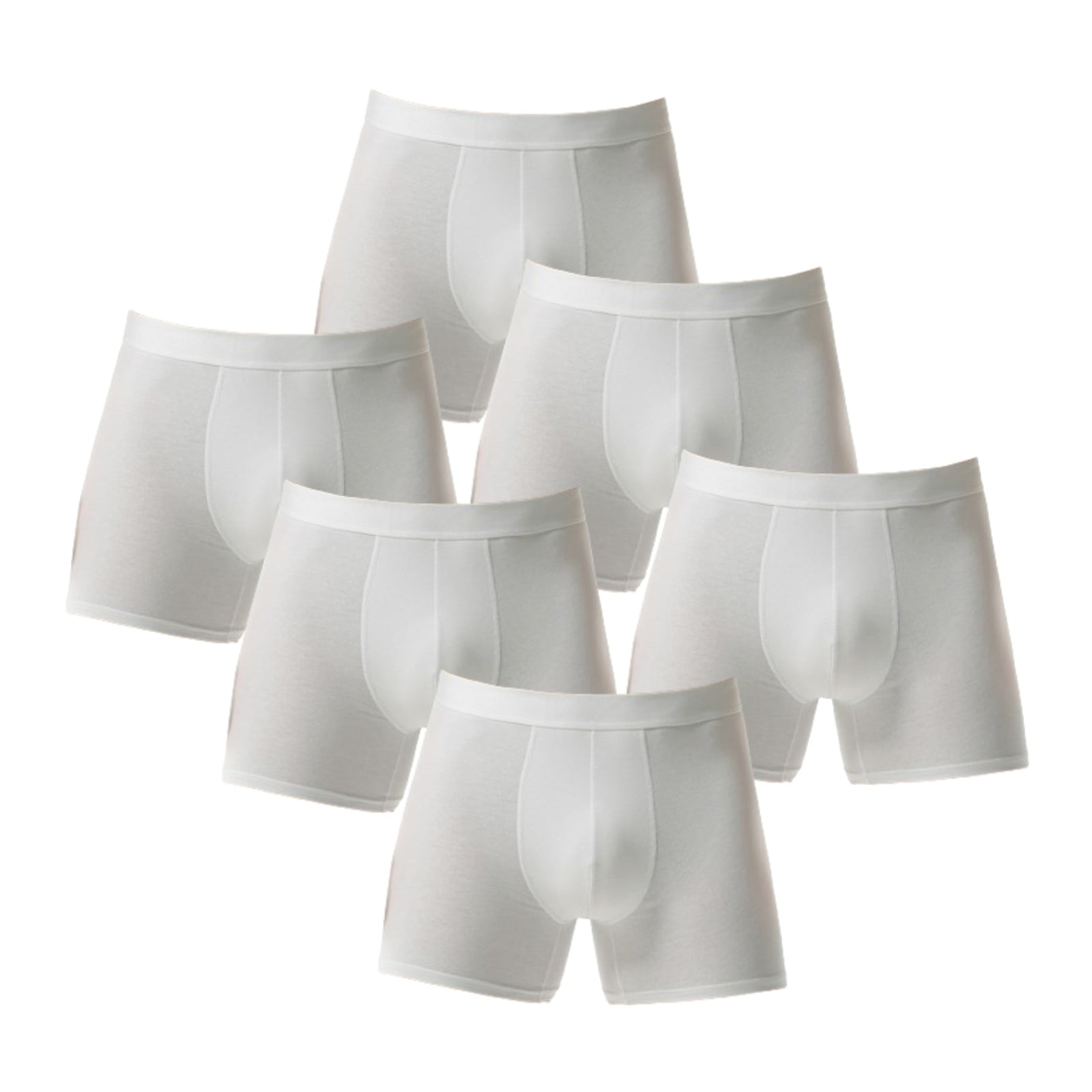 Zimjoy 6 Pack Boxer Briefs for Men Pack Big and Tall L-5XL Mens Boxer ...