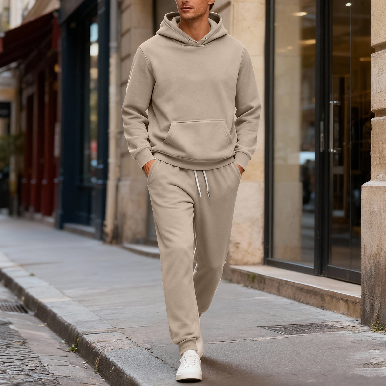 Zimjoy Brown Track Suits Mens Sports Sweat Suits Men Autumn Pullover ...