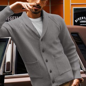Tejiojio Young Man Sweaters Fall Clearance Men Solid Casual Cardigan ...