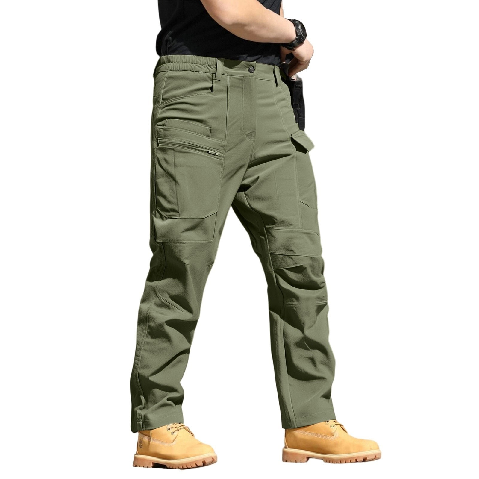 Zimjoy Mens Cargo Pants Quick Dry Tear Resistant Tactica_l Pants Water ...