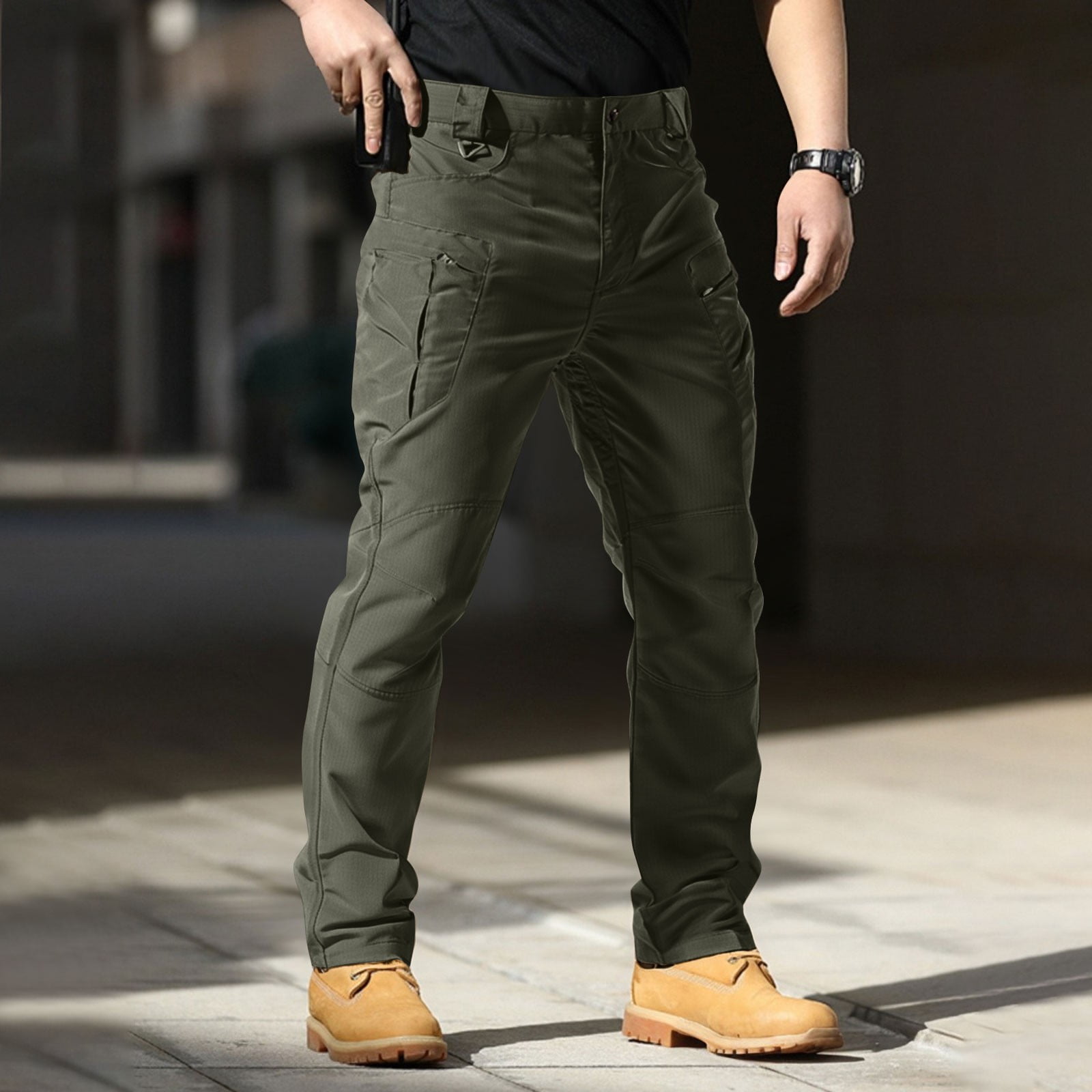 Zimjoy Mens Pants Water Repellent Rip Stop Army Trousers Flex ...