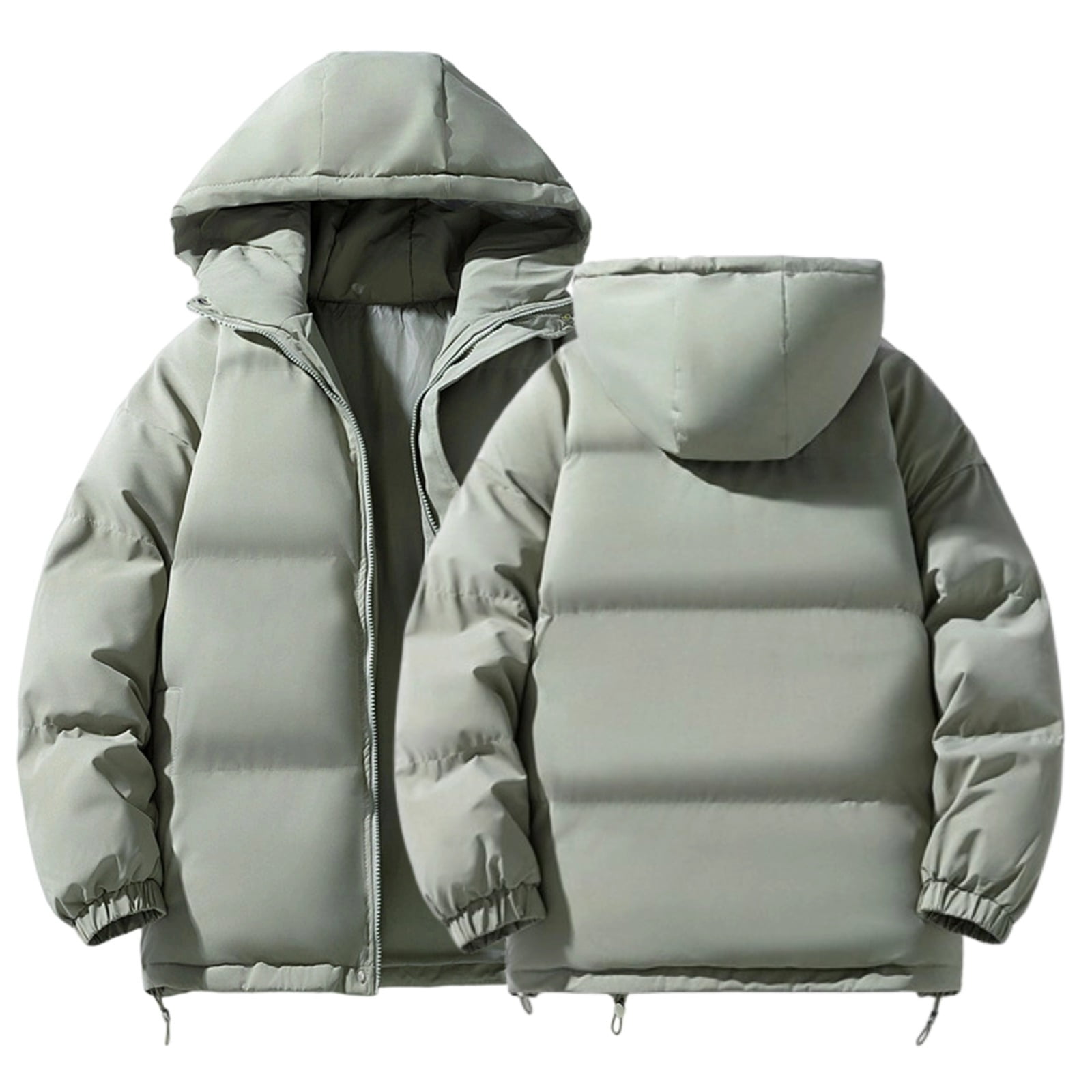 Zimjoy Mens Puffer Jacket with Hood Insulated Thick Mens Winter Jackets ...