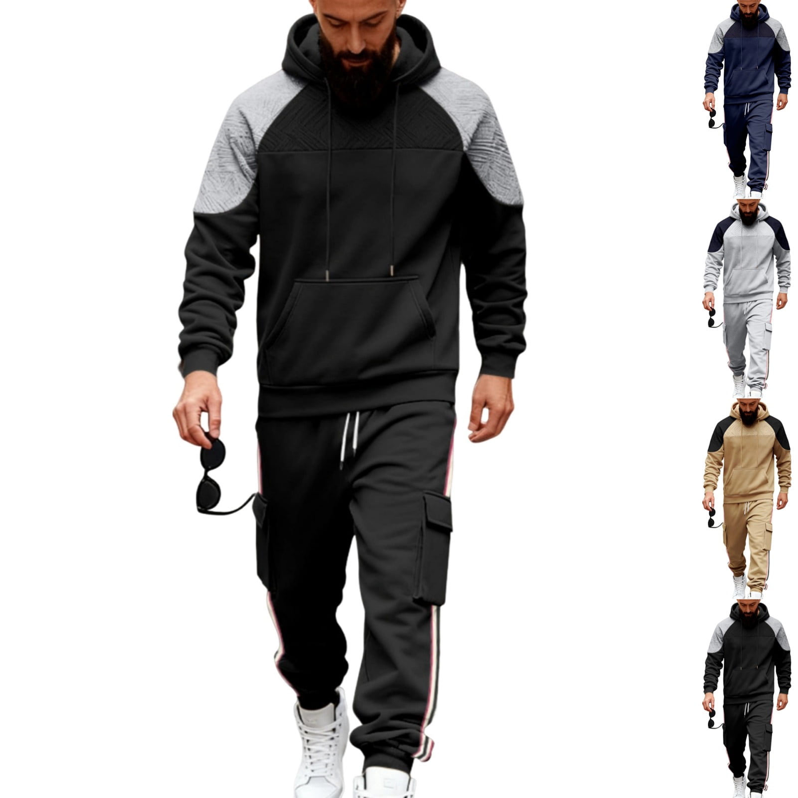 Zimjoy Mens Sweatsuits 2 Piece Set Sports Track Suits Mens Casual 7050