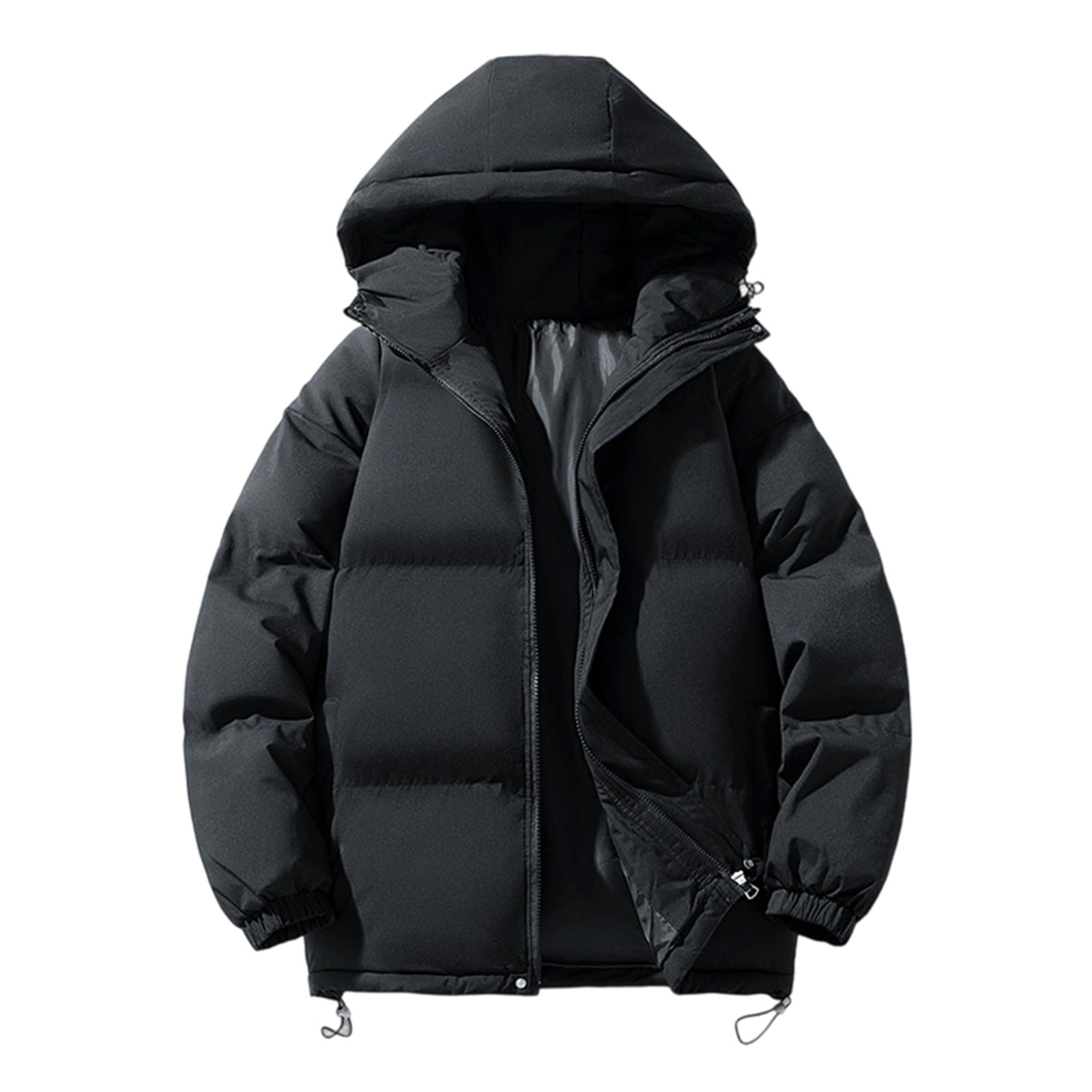 Zimjoy Mens Winter Jackets with Hood Thicken Thermal Puffer Jacket Men ...